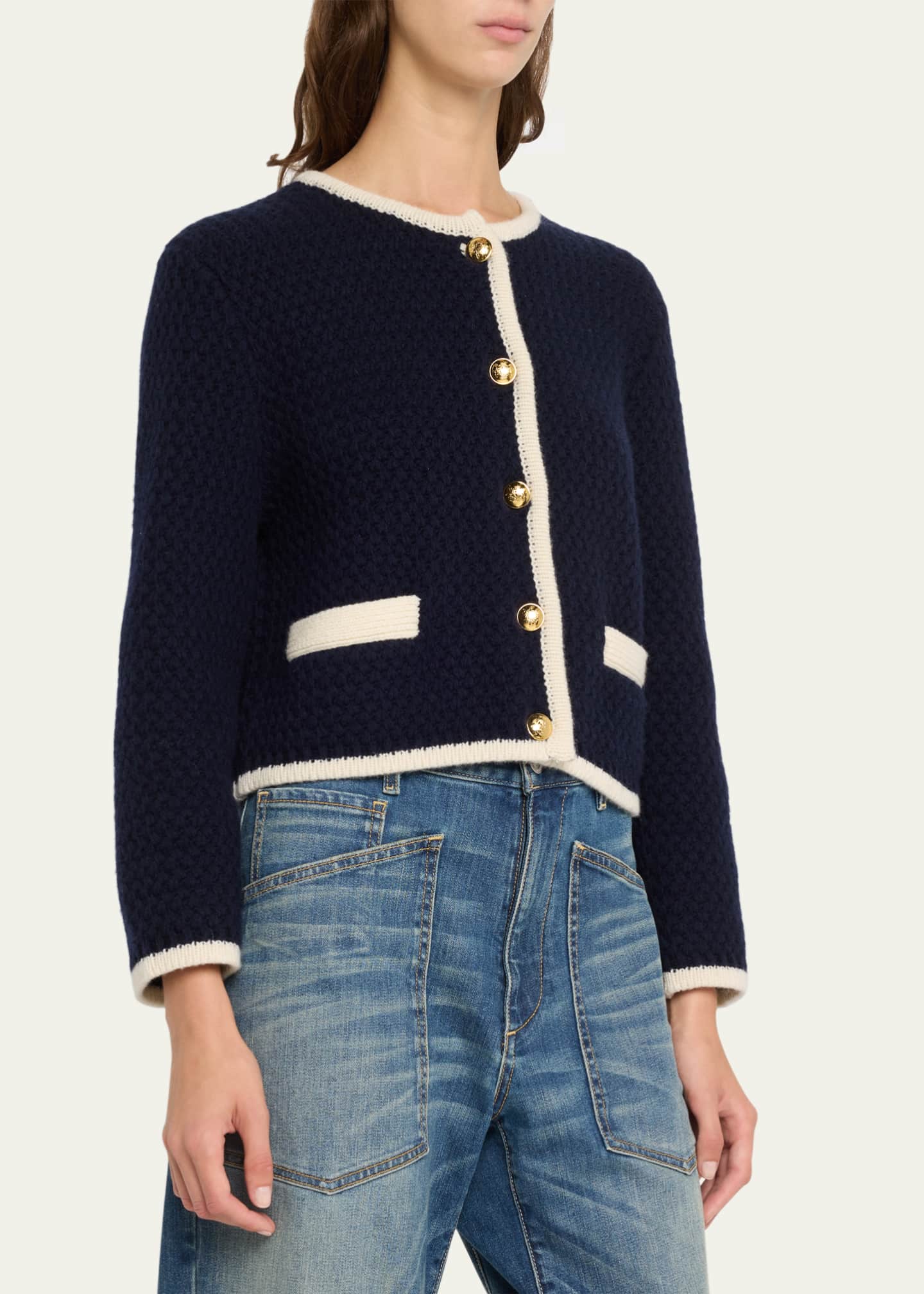 Nili Lotan Perah Contrast-Trimmed Wool Jacket - Bergdorf Goodman