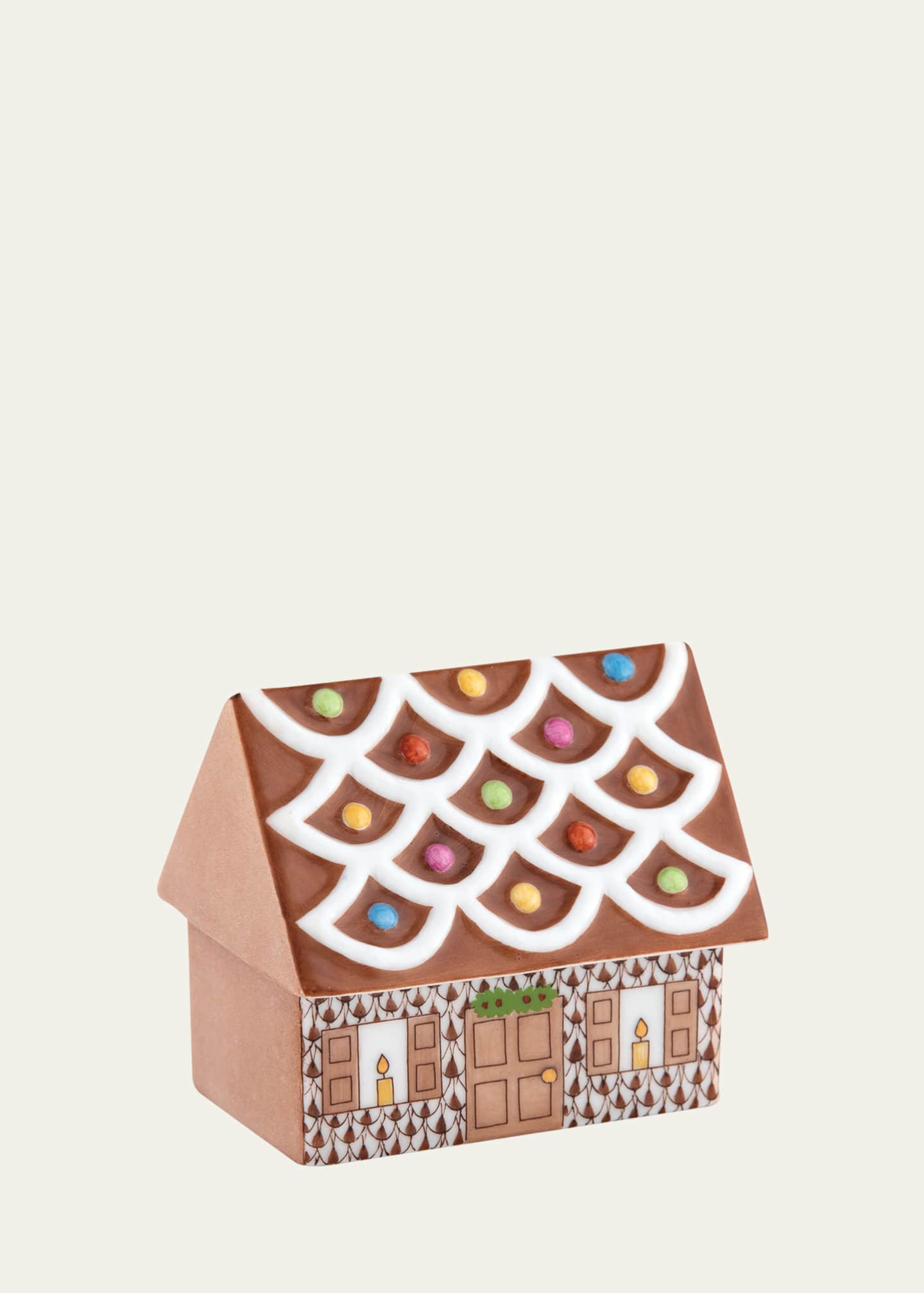 Herend Cozy Gingerbread House Figurine - Bergdorf Goodman