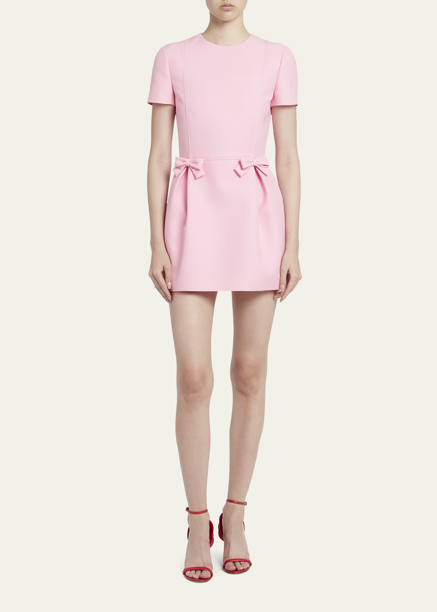Valentino Garavani Crepe Couture Mini Dress With Bow Details Bergdorf