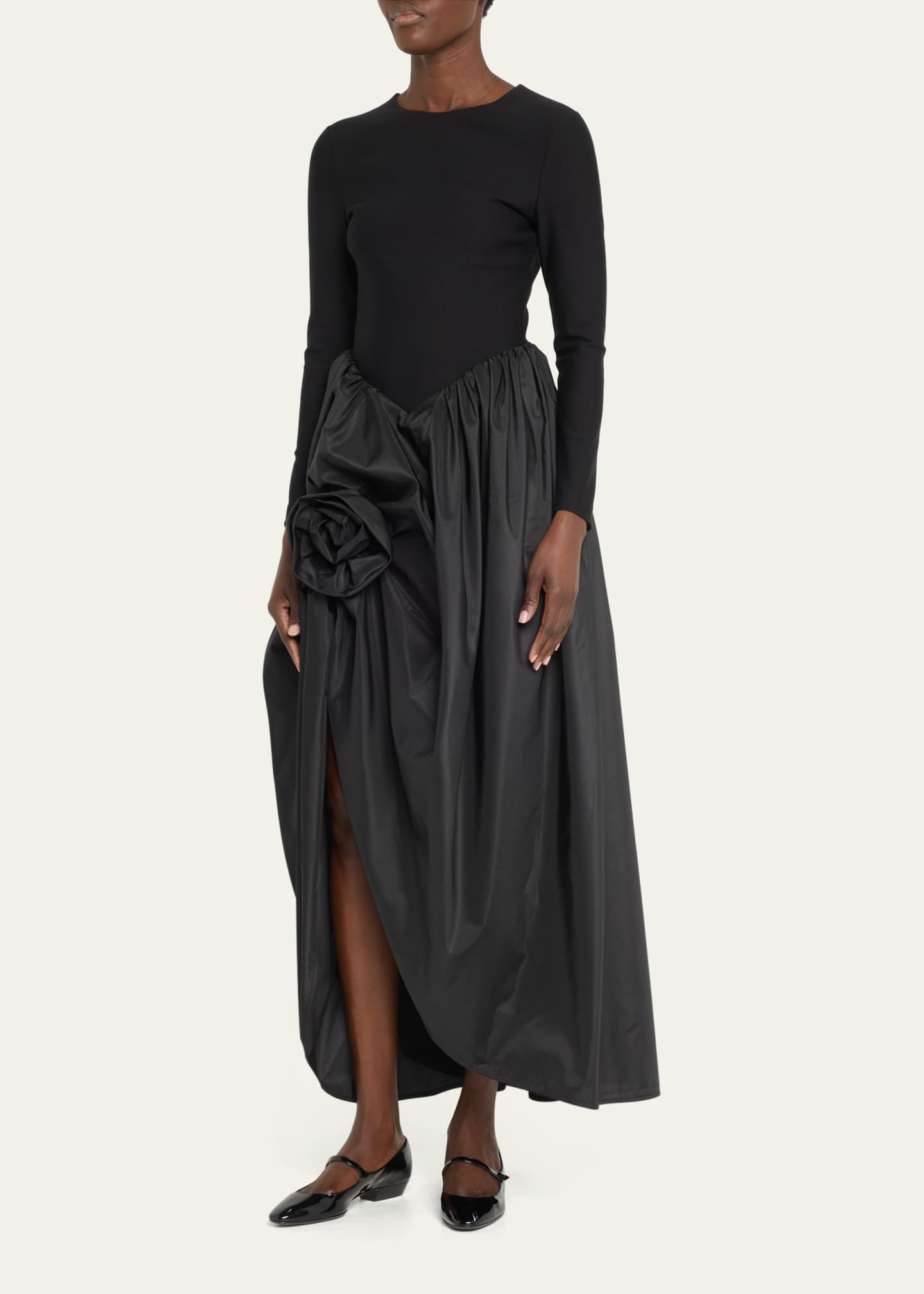 Sleeper Aurora Mixed Media High-Low Maxi Dress - Bergdorf Goodman