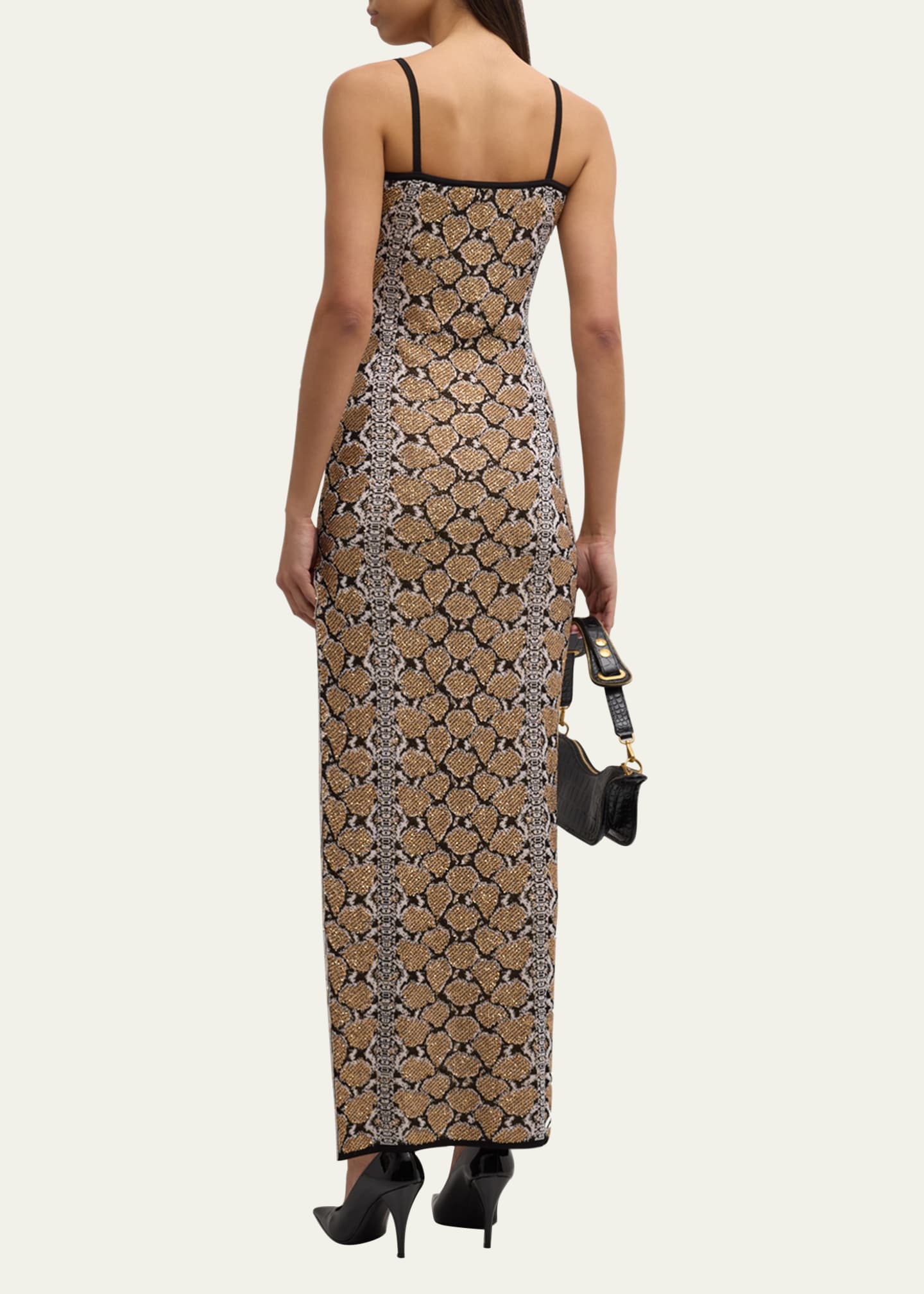 Balmain Python Knit Maxi Dress - Bergdorf Goodman