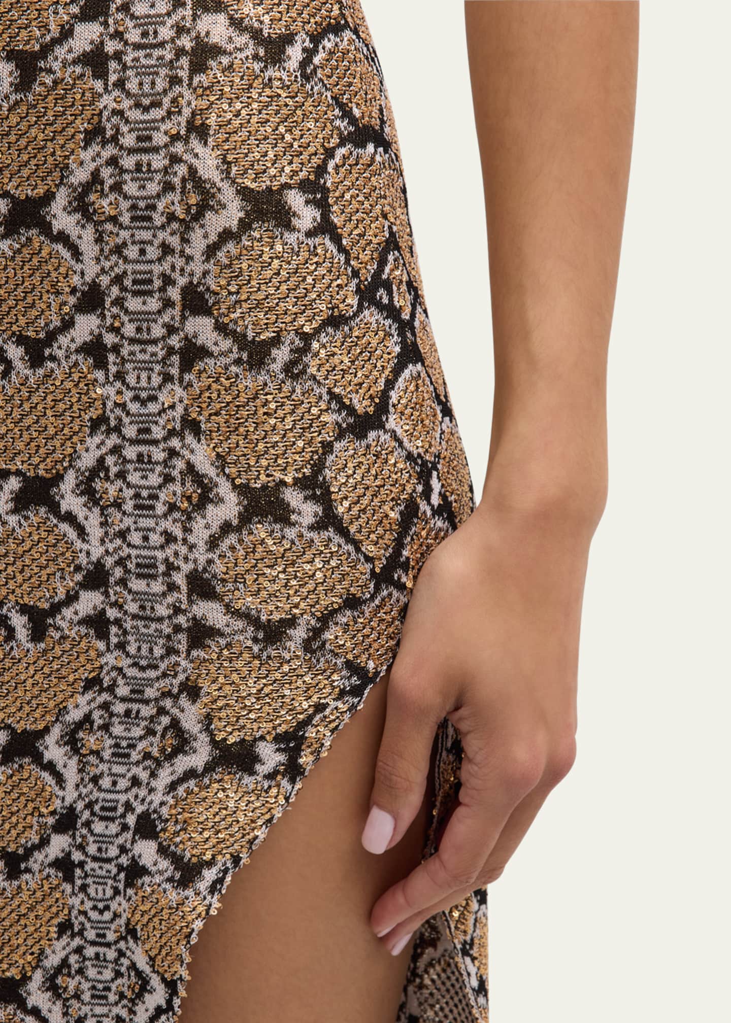Balmain Python Knit Maxi Dress - Bergdorf Goodman