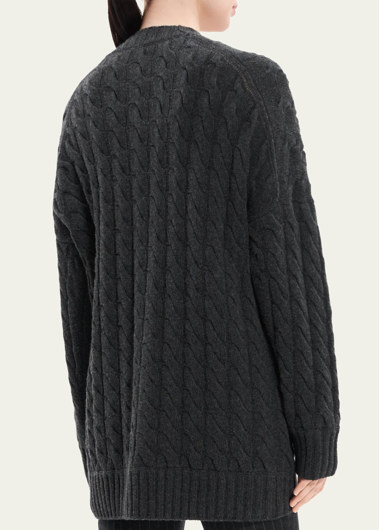 Theory Cashmere and Wool Cable-Knit Cardigan - Bergdorf Goodman