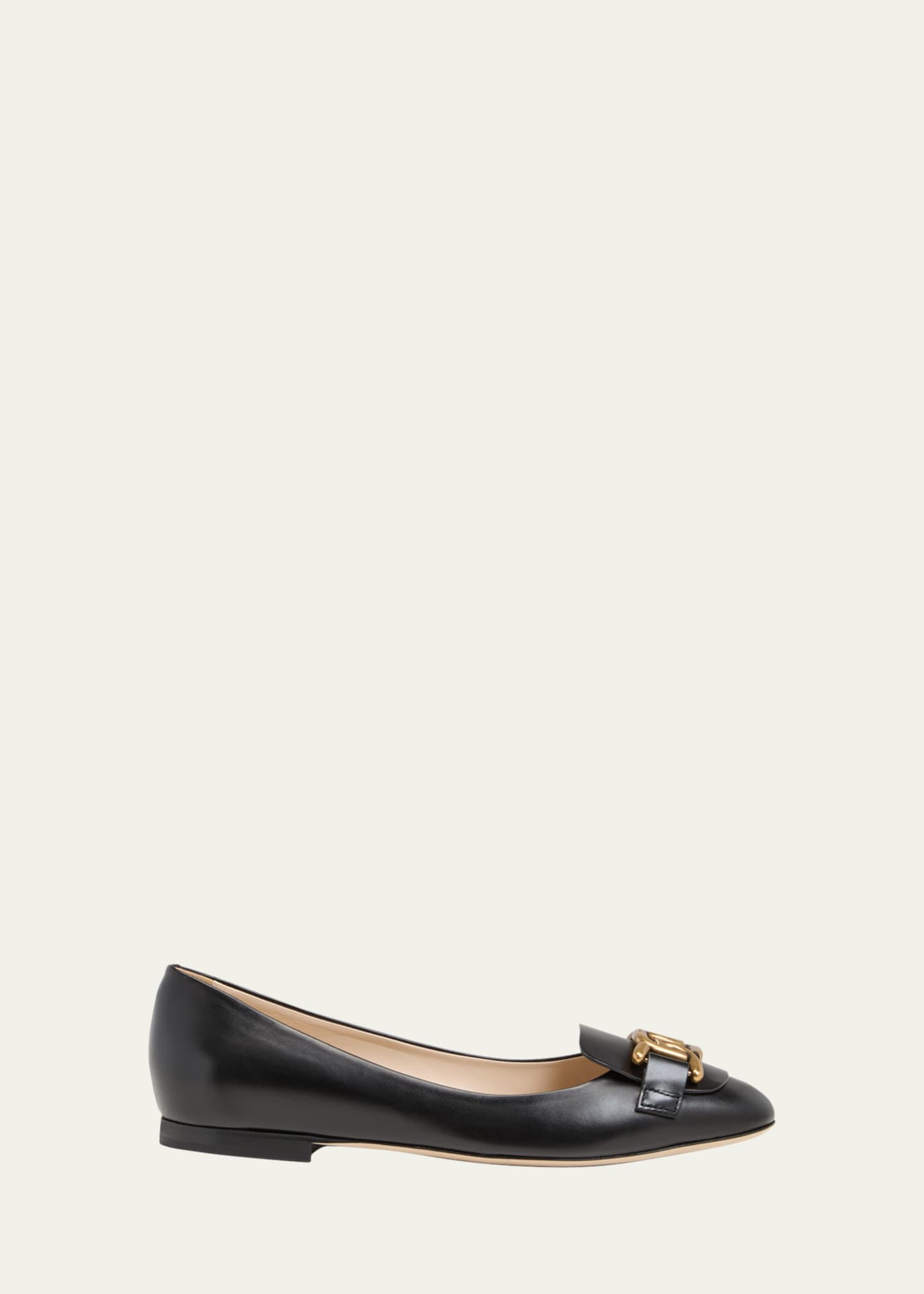 Tod's Leather Chain Ballerina Flats - Bergdorf Goodman
