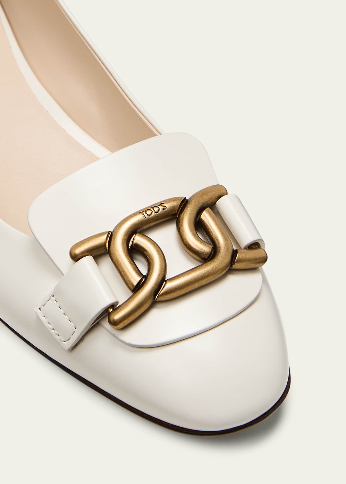 Tod's Leather Chain Ballerina Flats - Bergdorf Goodman