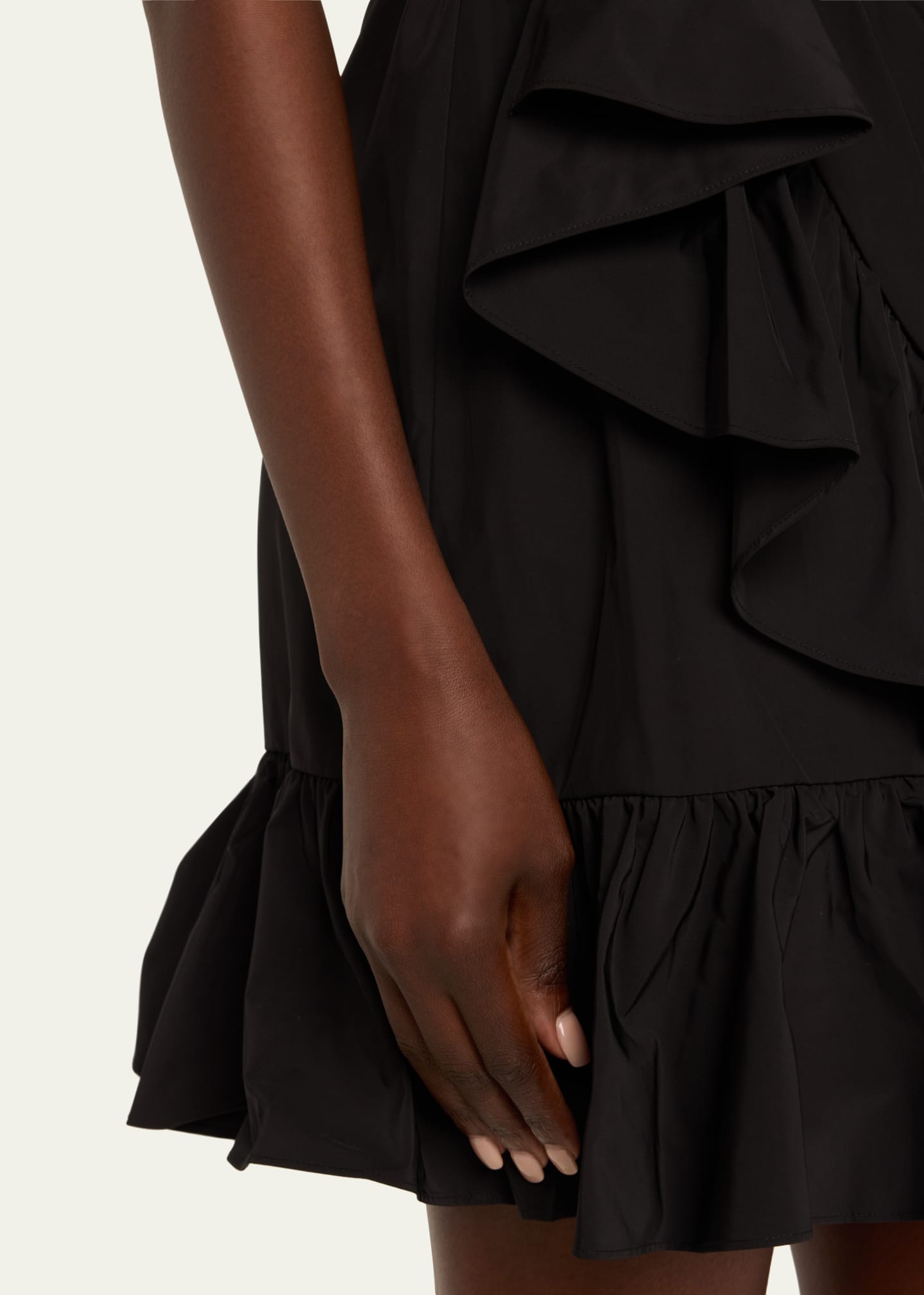 Marchesa Notte Off-Shoulder Ruffle Taffeta Mini Dress - Bergdorf Goodman