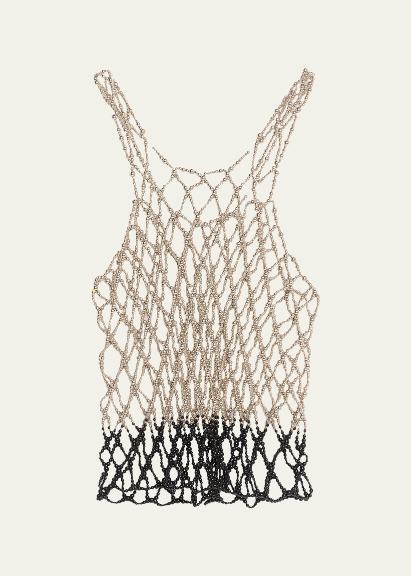 Diotima Marina Two-Tone Beaded Short Tank Top - Bergdorf Goodman