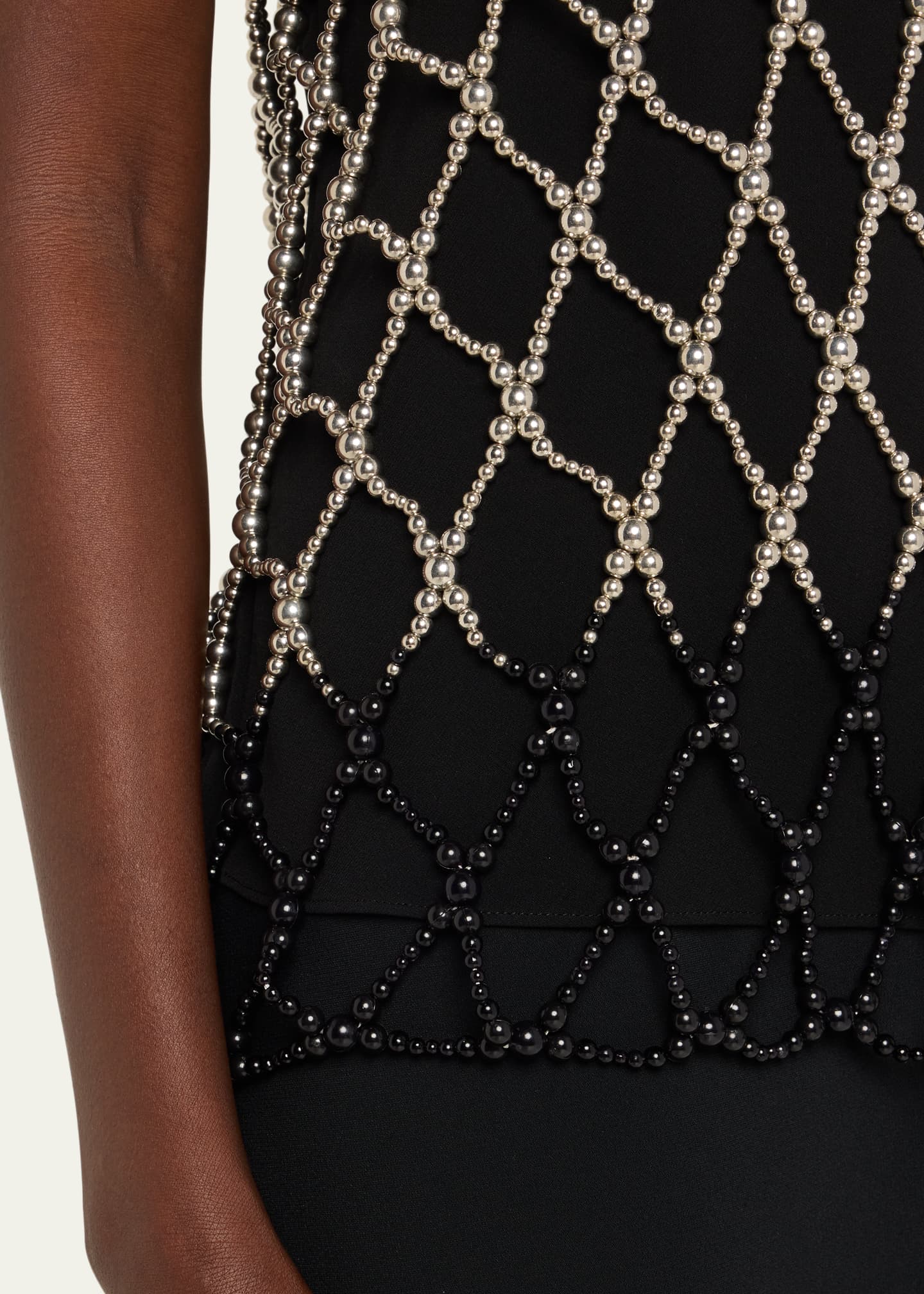 Diotima Marina Two-Tone Beaded Short Tank Top - Bergdorf Goodman