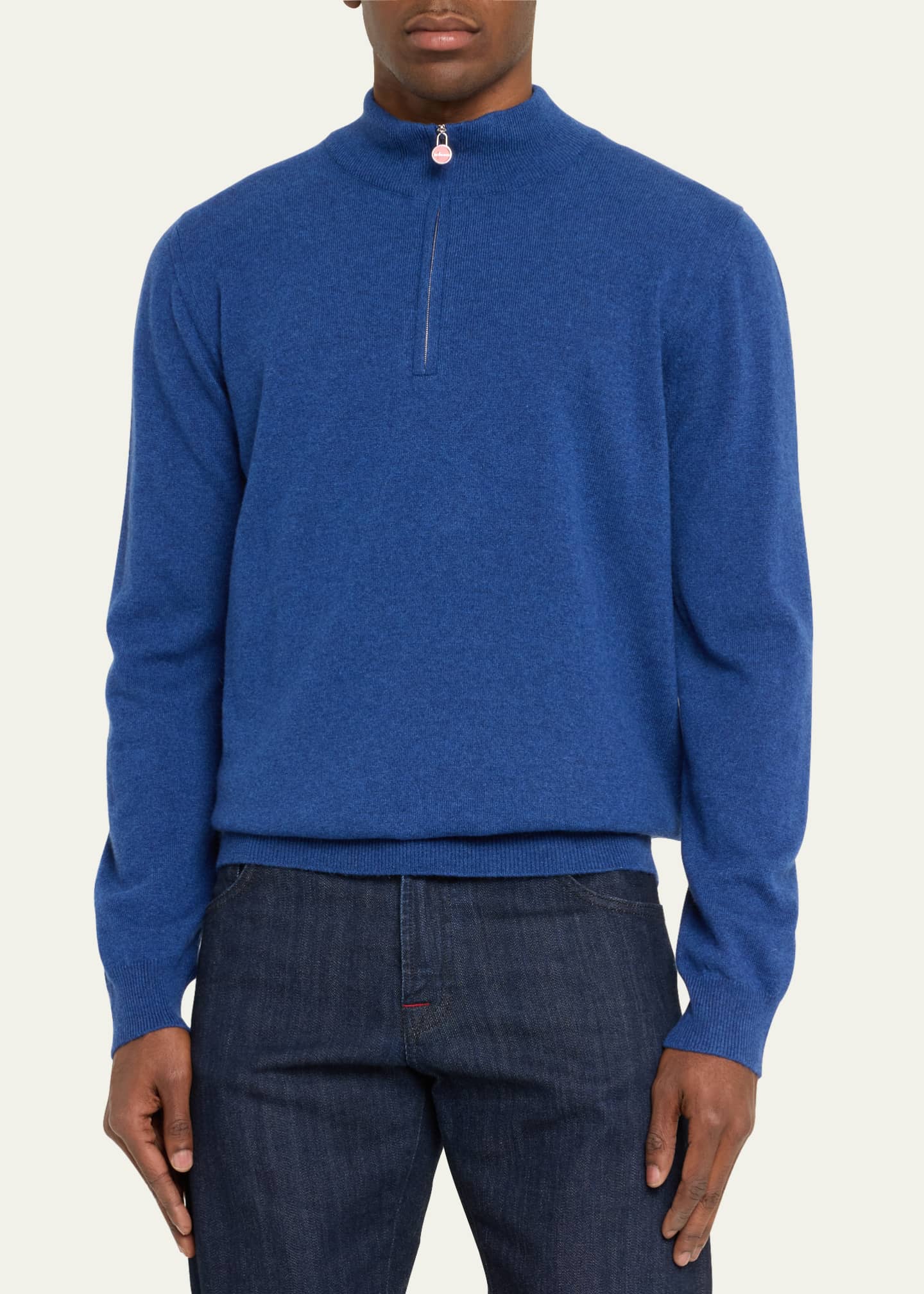 Kiton Men's Cashmere Half-Zip Sweater - Bergdorf Goodman
