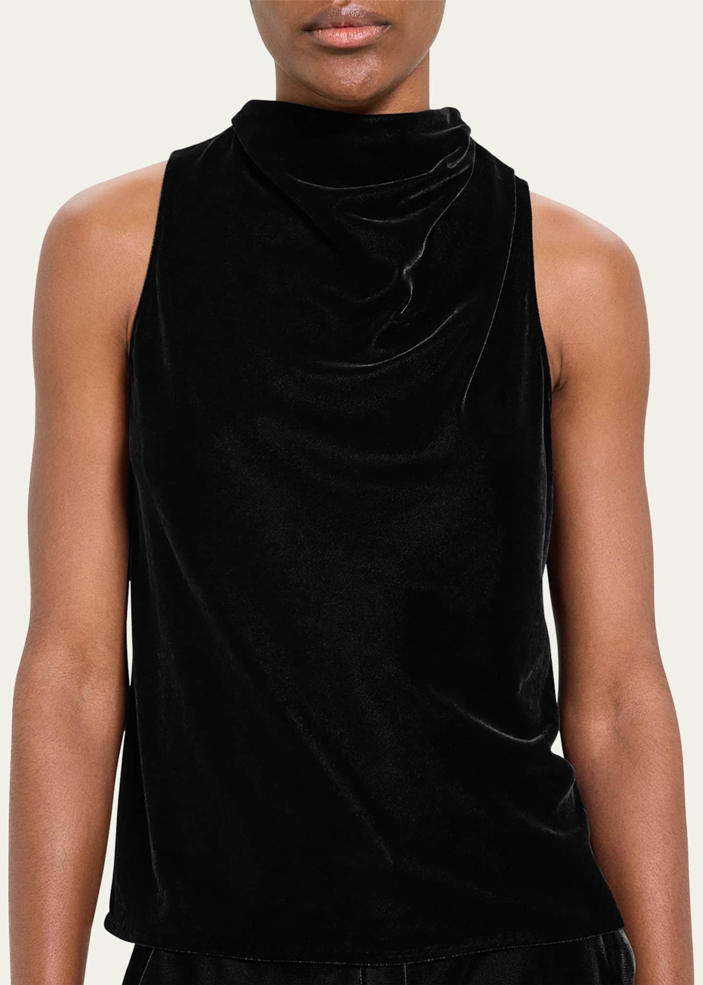 Theory Velvet Sleeveless Cowl Top - Bergdorf Goodman