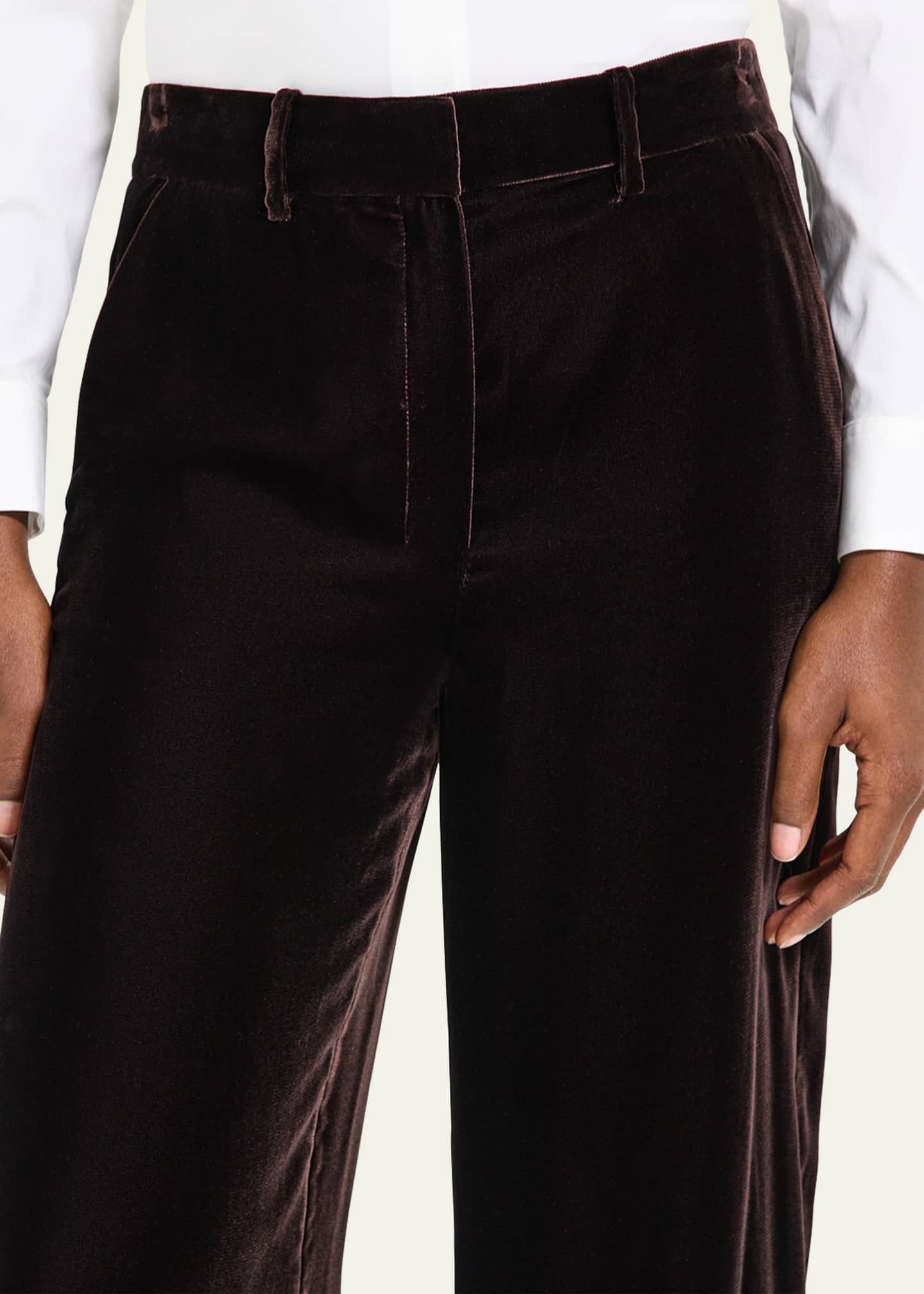 Theory Velvet Relax Straight-Leg Pants - Bergdorf Goodman