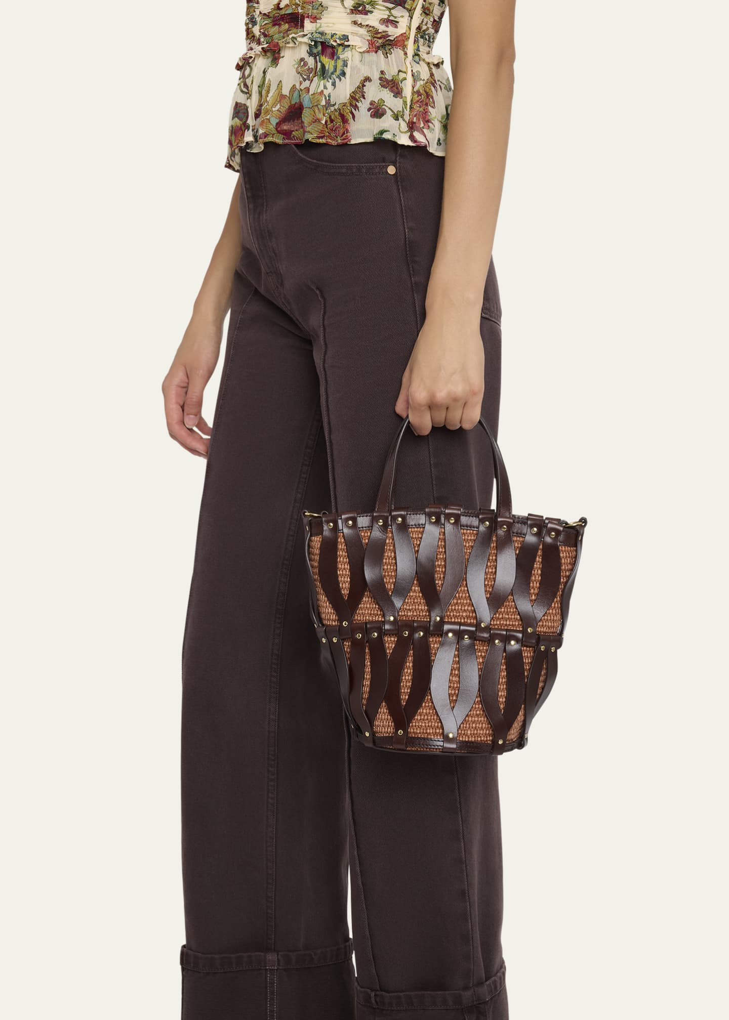 Ulla Johnson Indra Mini Caged Tote Bag - Bergdorf Goodman