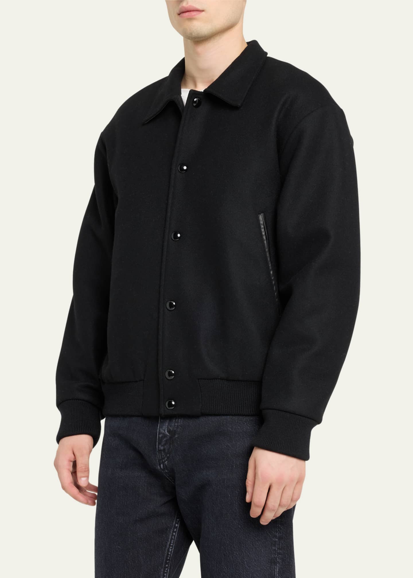 FRAME Men's Wool Varsity Jacket - Bergdorf Goodman