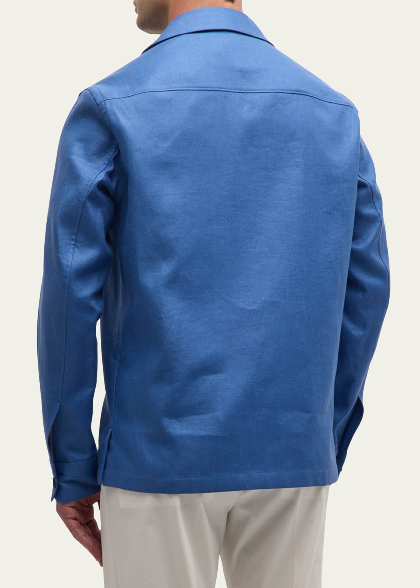 ZEGNA Men's Oasi Linen Overshirt - Bergdorf Goodman