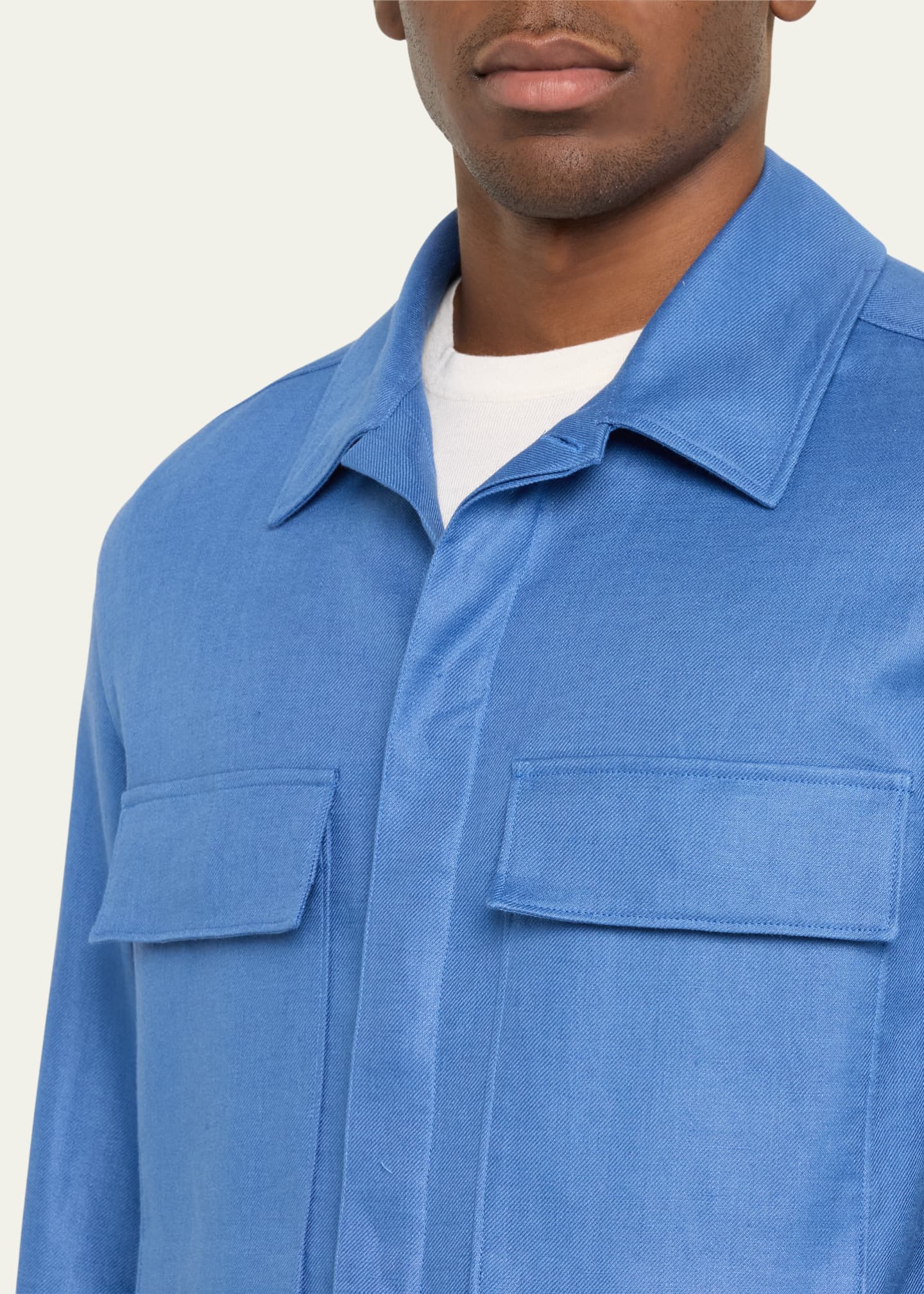 ZEGNA Men's Oasi Linen Overshirt - Bergdorf Goodman