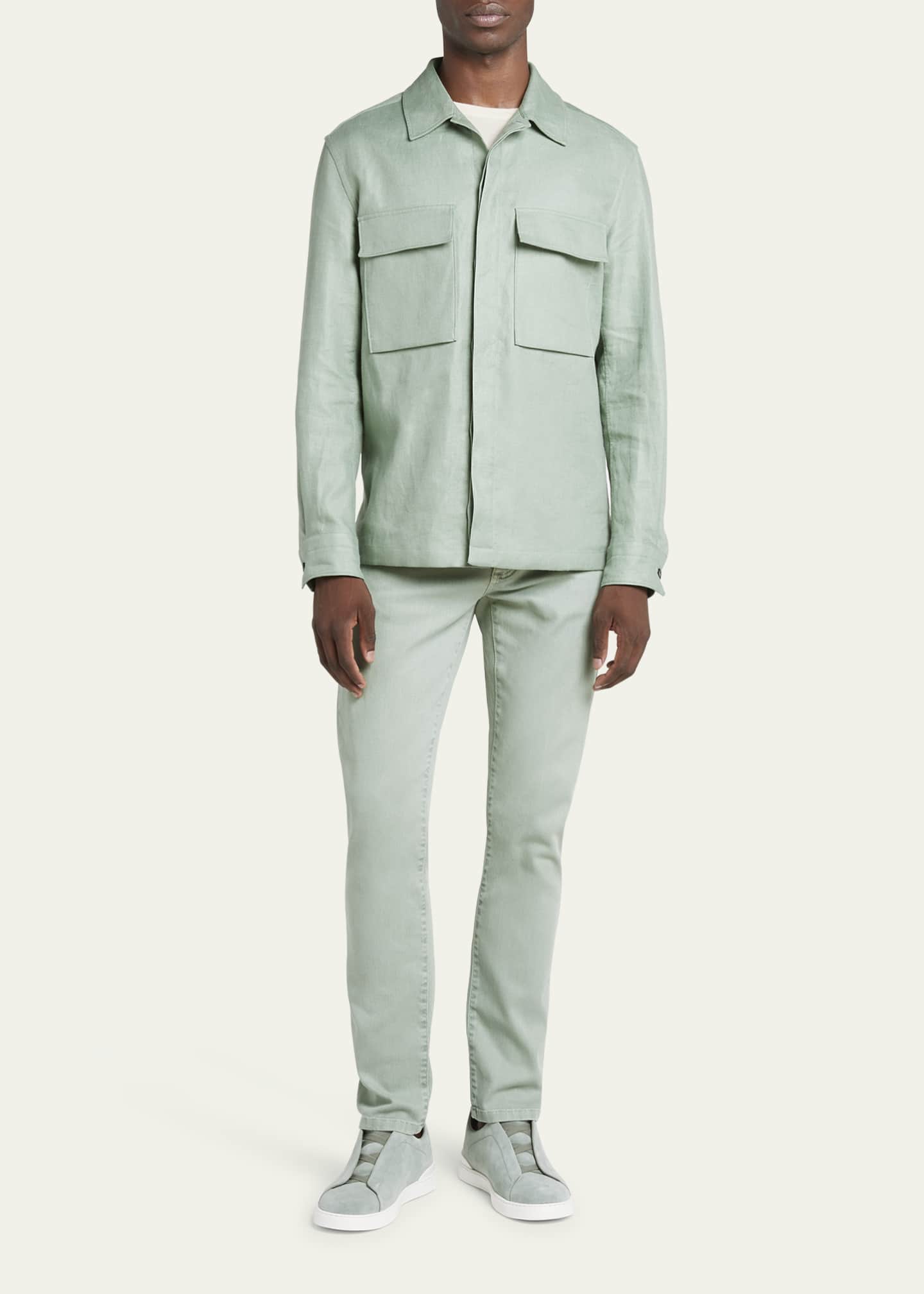ZEGNA Men's Oasi Linen Overshirt - Bergdorf Goodman