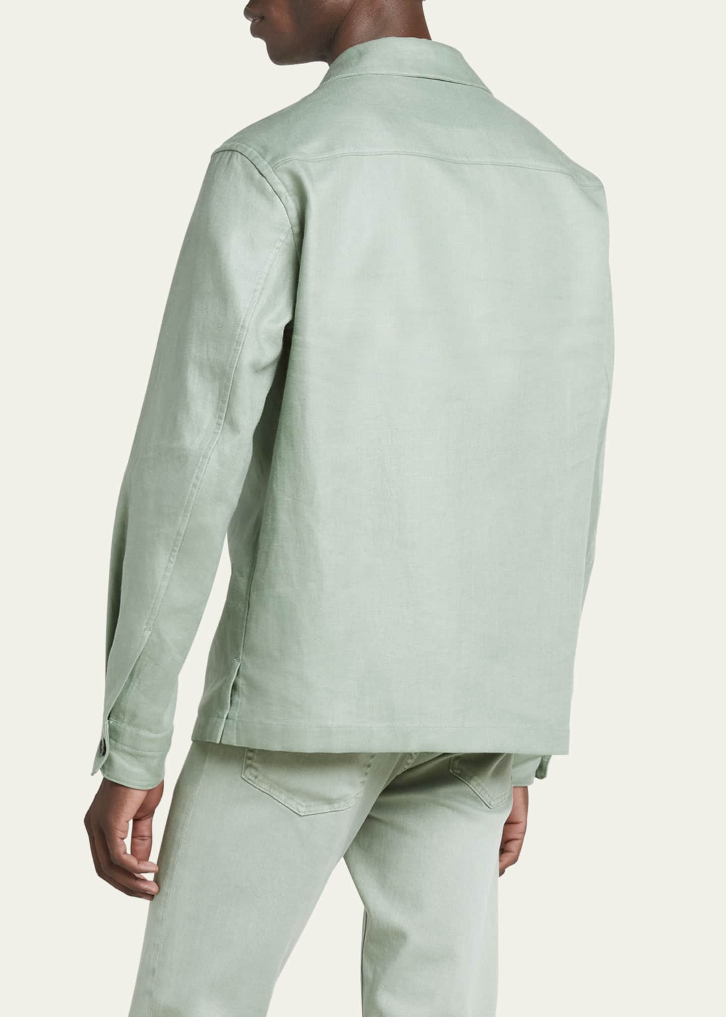 ZEGNA Men's Oasi Linen Overshirt - Bergdorf Goodman