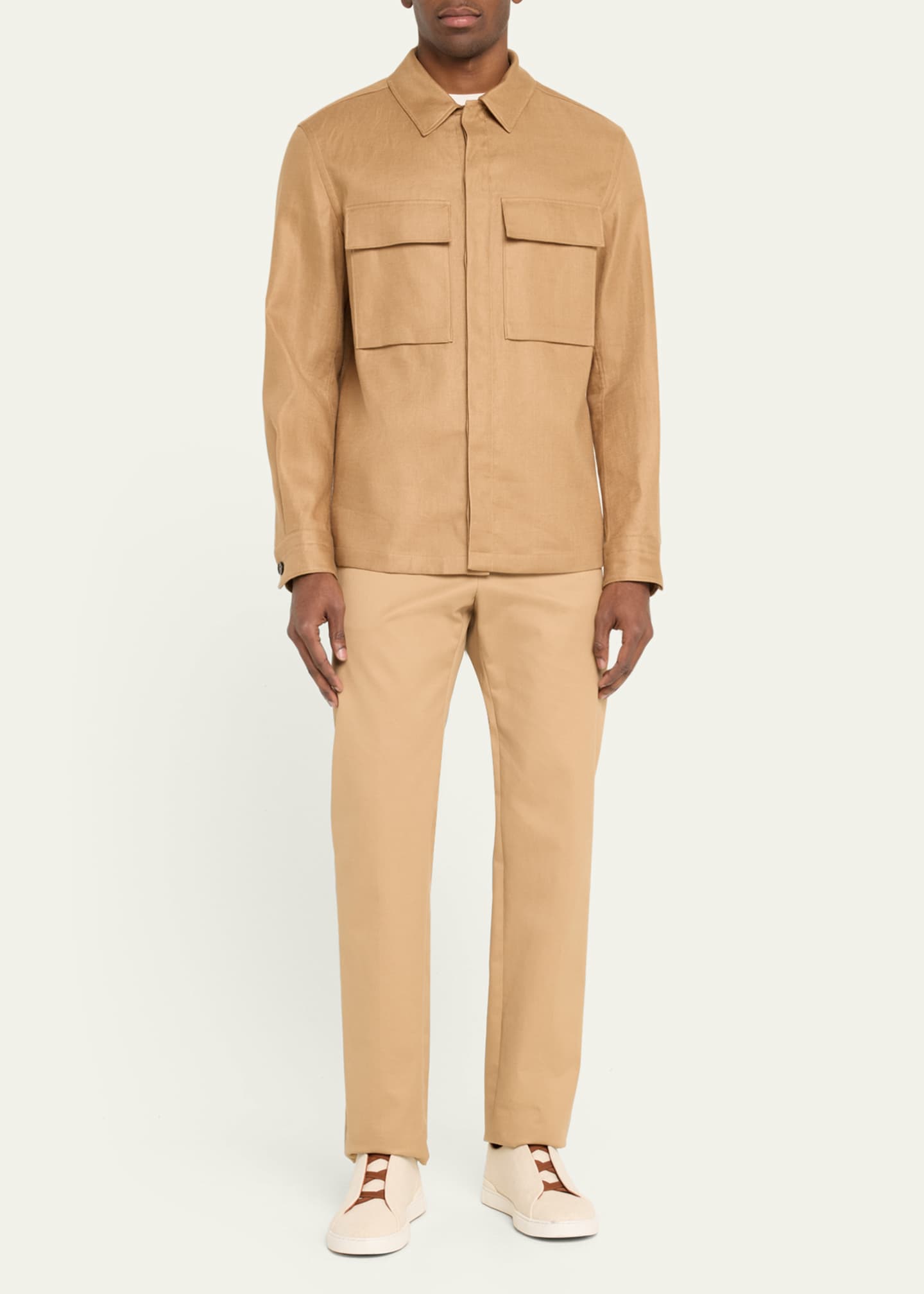 ZEGNA Men's Oasi Linen Overshirt - Bergdorf Goodman