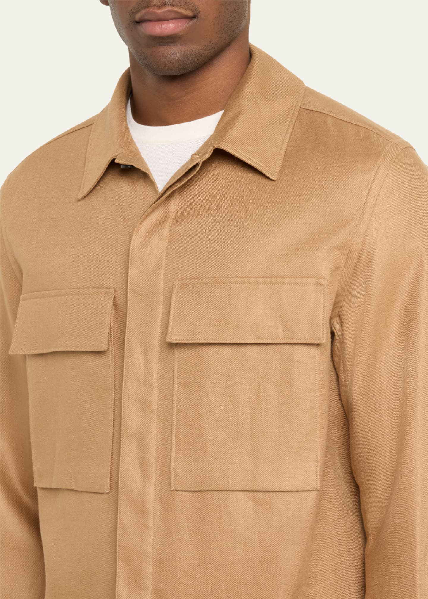 ZEGNA Men's Oasi Linen Overshirt - Bergdorf Goodman