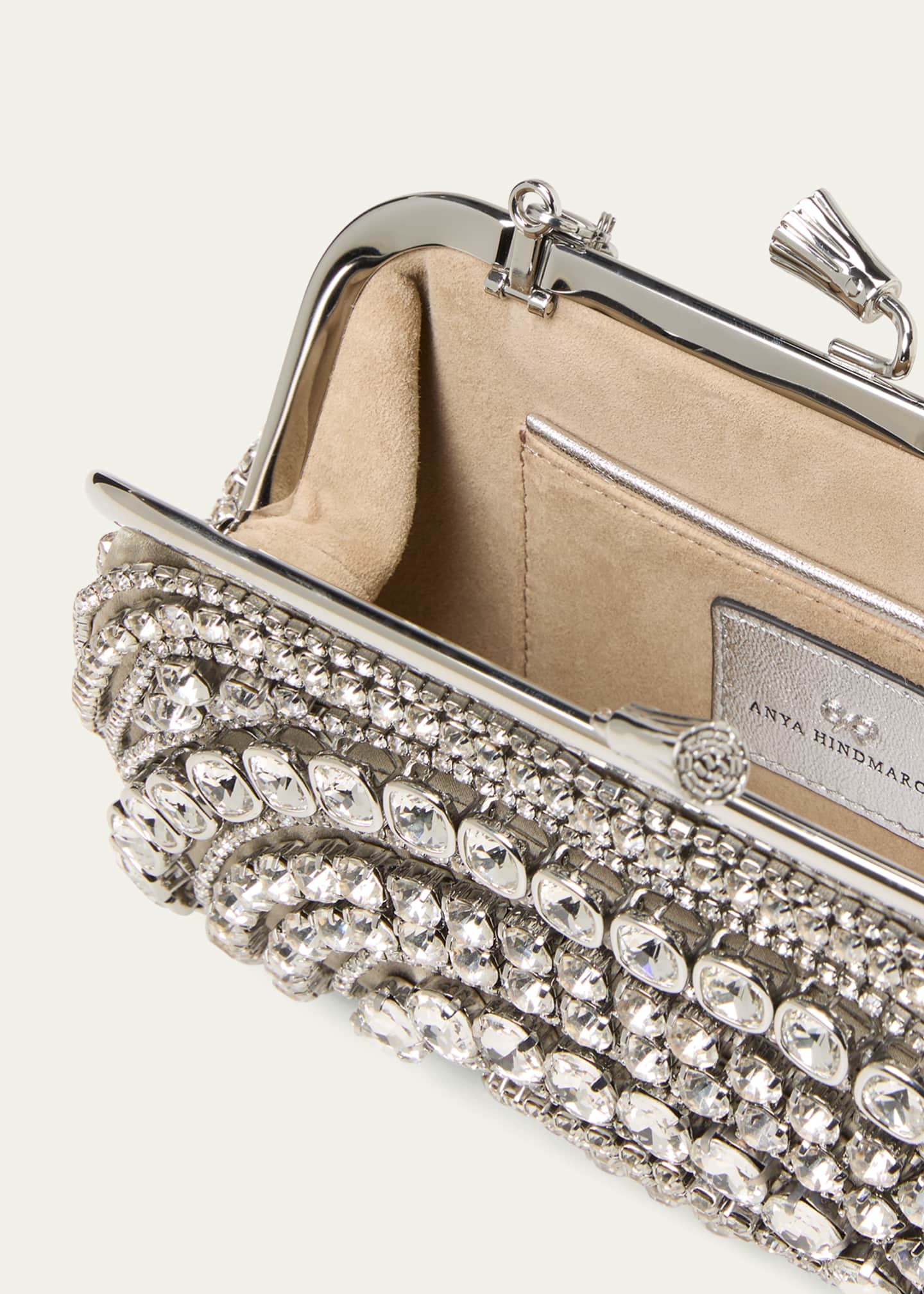 Anya Hindmarch Maud Crystal Tassel Clutch Bag - Bergdorf Goodman