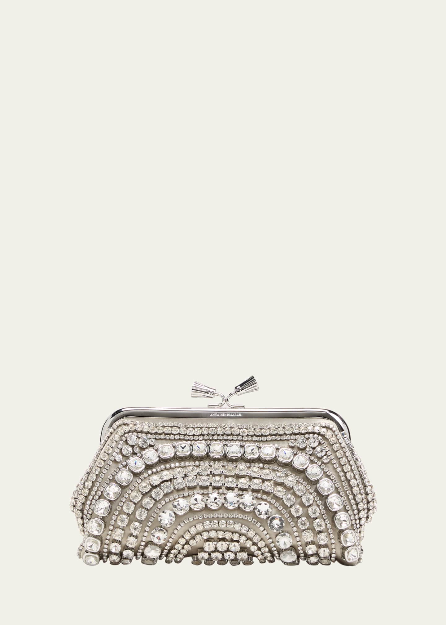 Anya Hindmarch Maud Crystal Tassel Clutch Bag - Bergdorf Goodman
