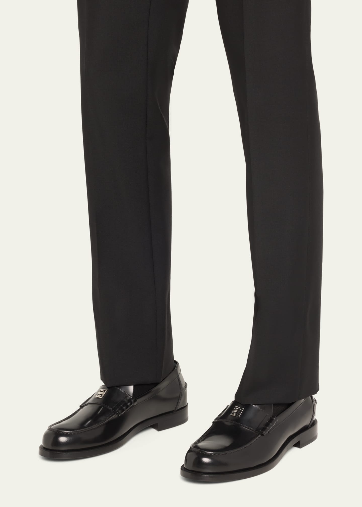 Givenchy Men's Mr G Brushed Leather Penny Loafers - Bergdorf Goodman