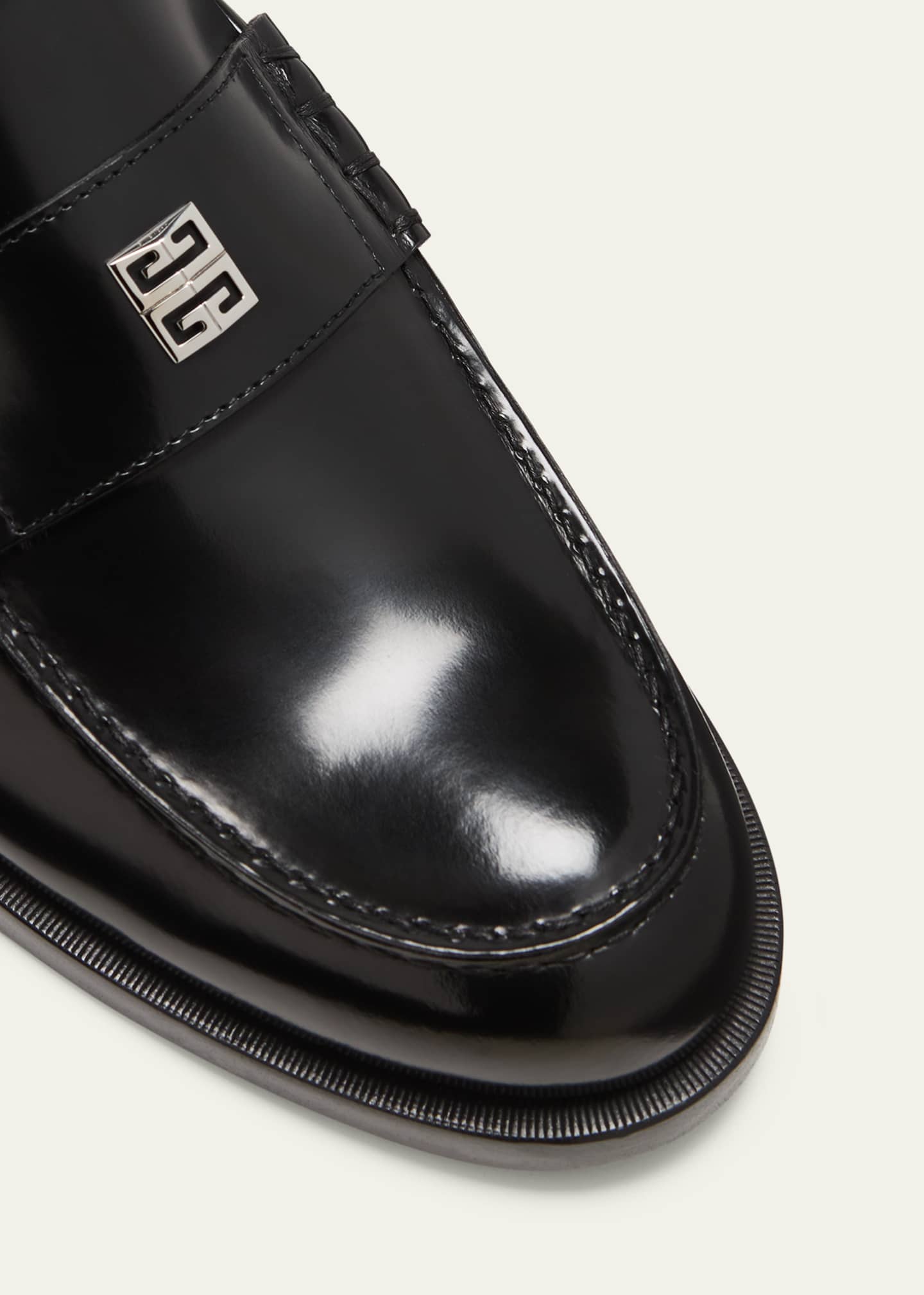 Givenchy Men's Mr G Brushed Leather Penny Loafers - Bergdorf Goodman