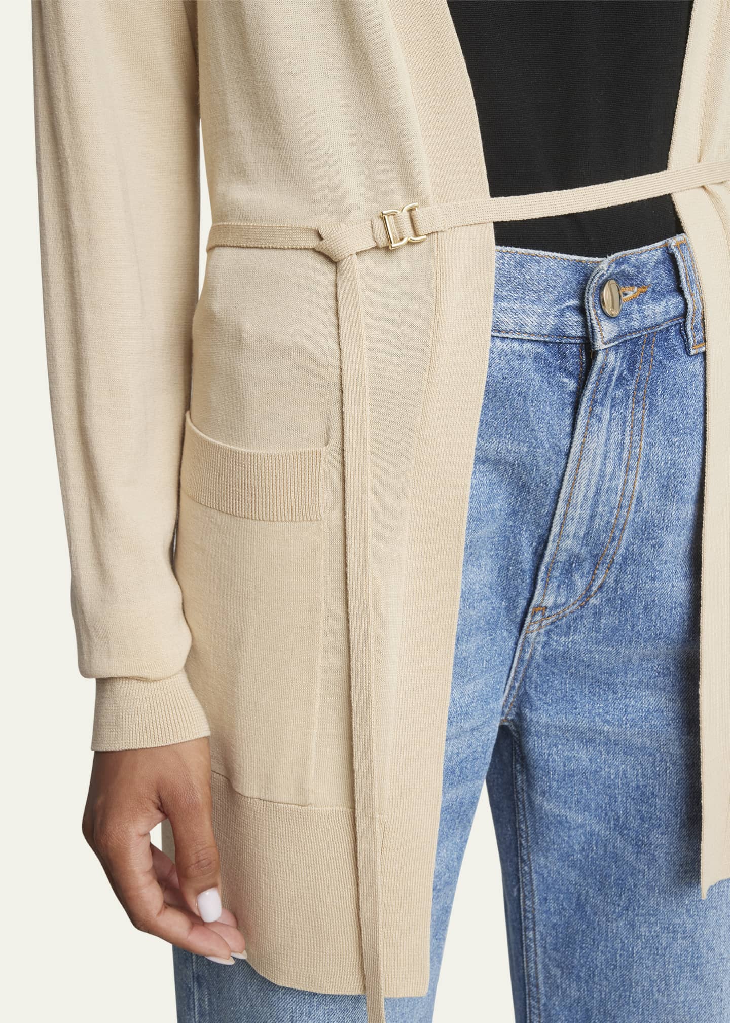 Chloe Open-Front Wool Knit Cardigan - Bergdorf Goodman