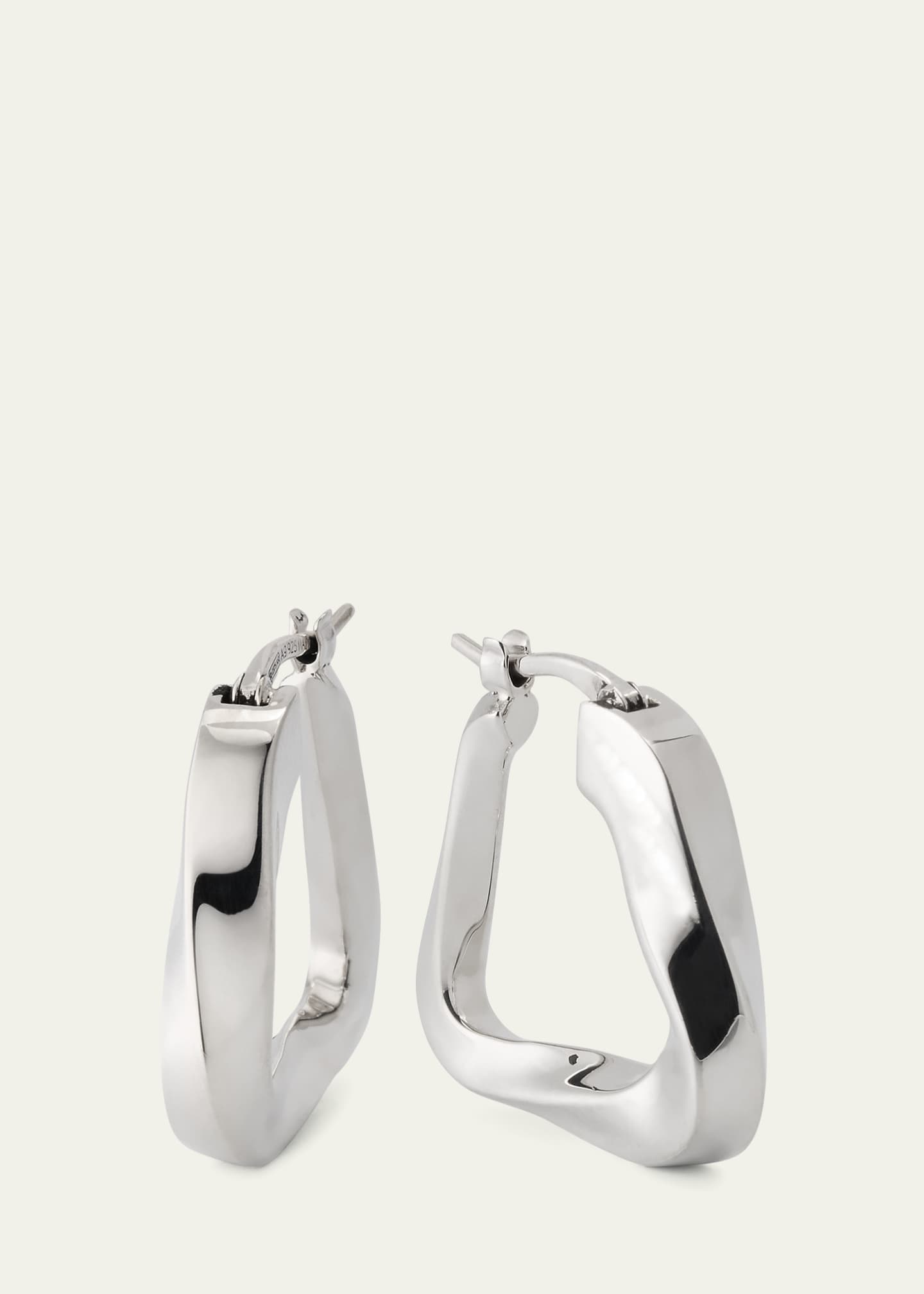 Bottega Veneta Small Twist Triangle Hoop Earrings - Bergdorf Goodman