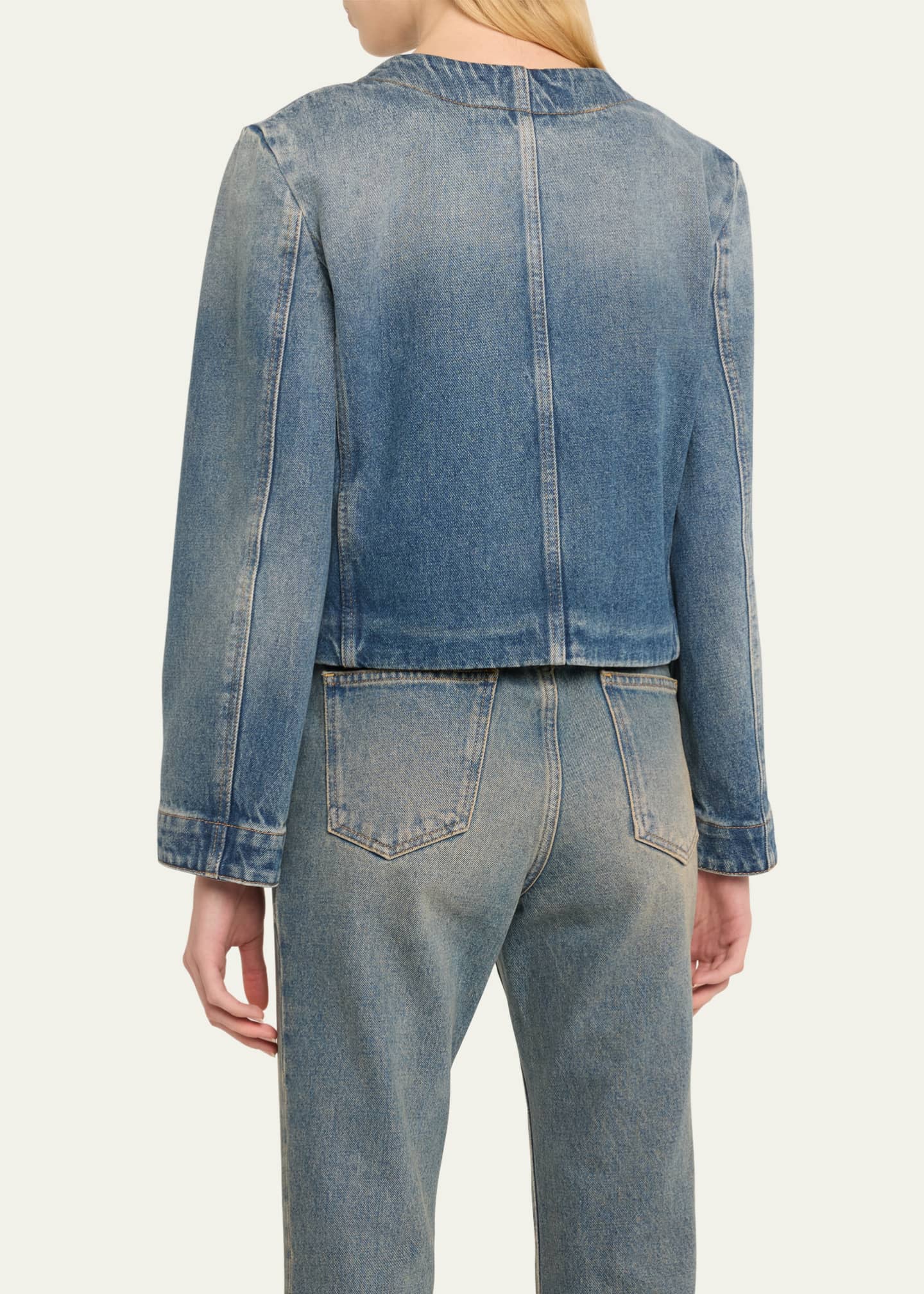 Givenchy Jean Jacket with 4G Chain Detail - Bergdorf Goodman