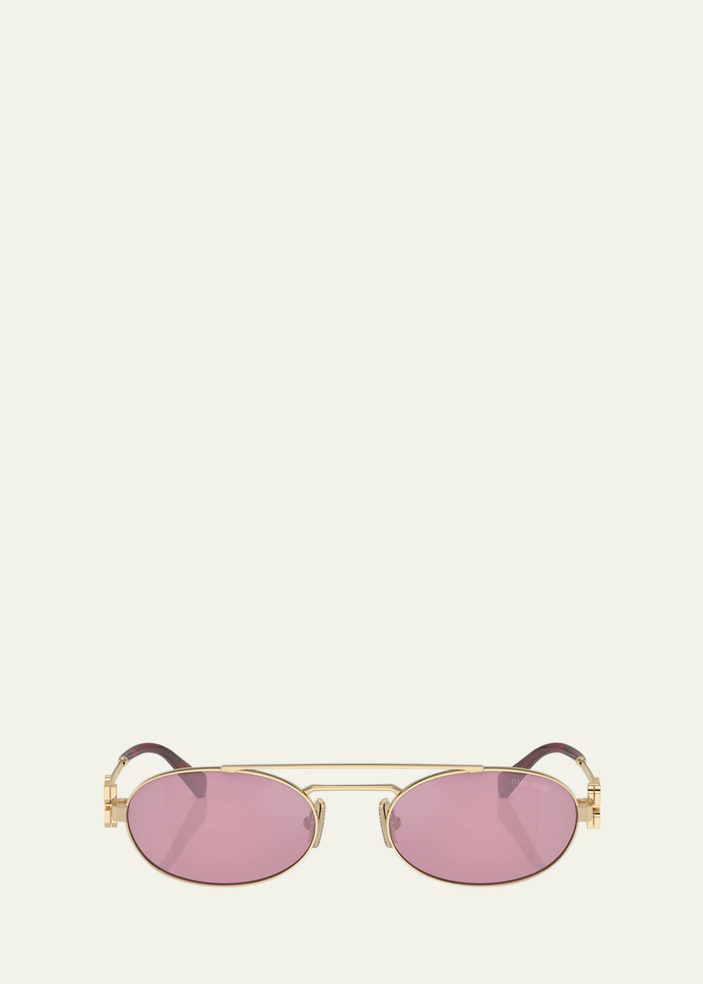 Miu Miu Logo Metal Aviator Sunglasses - Bergdorf Goodman