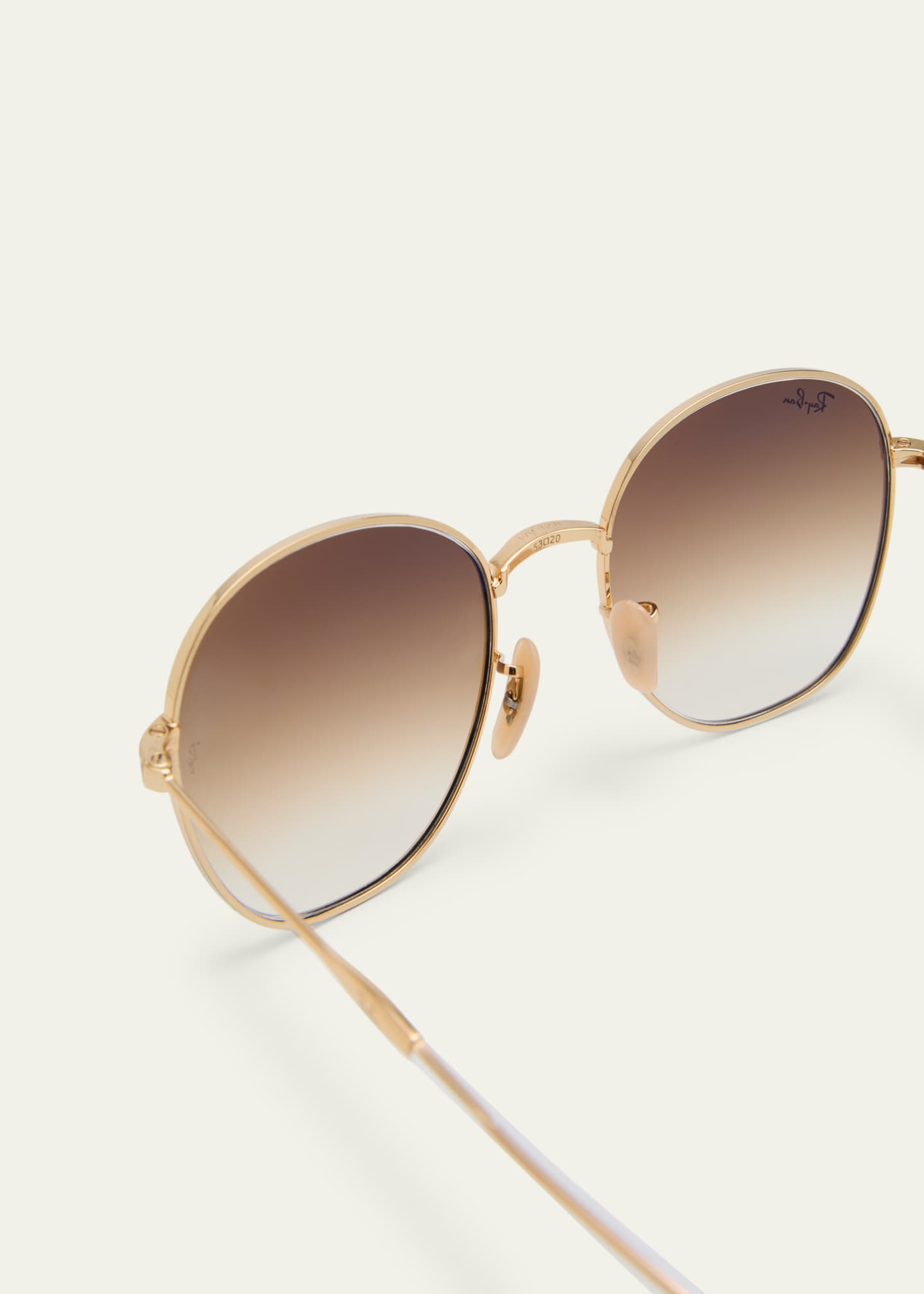 Ray-Ban RB3809 Round Gradient Metal Sunglasses - Bergdorf Goodman