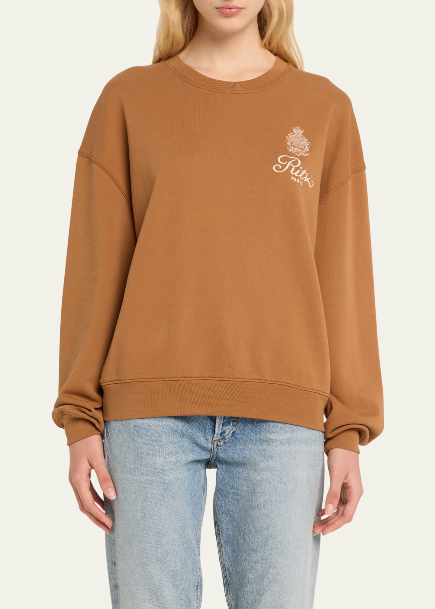 Frame X Ritz Paris Frame X Ritz Paris Breakfast In Bed Crewneck Sweatshirt Bergdorf Goodman
