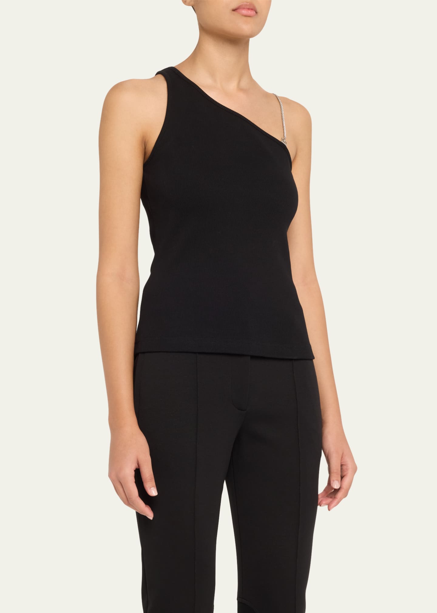 Givenchy One-Shoulder 4G Logo Chain Tank Top - Bergdorf Goodman