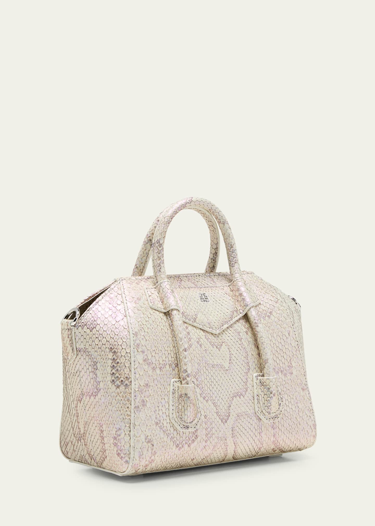 Givenchy Antigona Lock Mini Top-Handle Bag in Python - Bergdorf Goodman