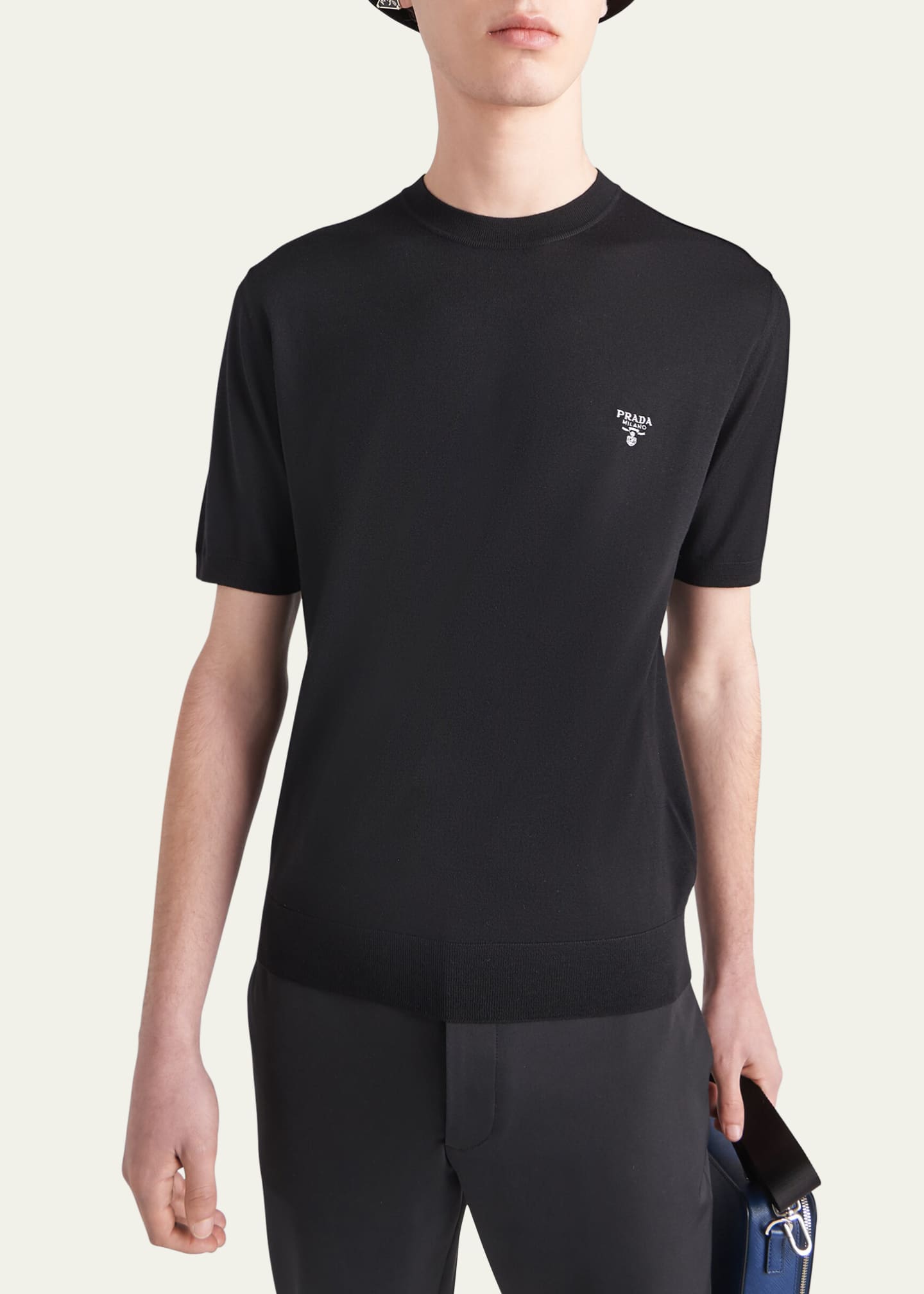Prada Men's Superfine Wool T-Shirt - Bergdorf Goodman