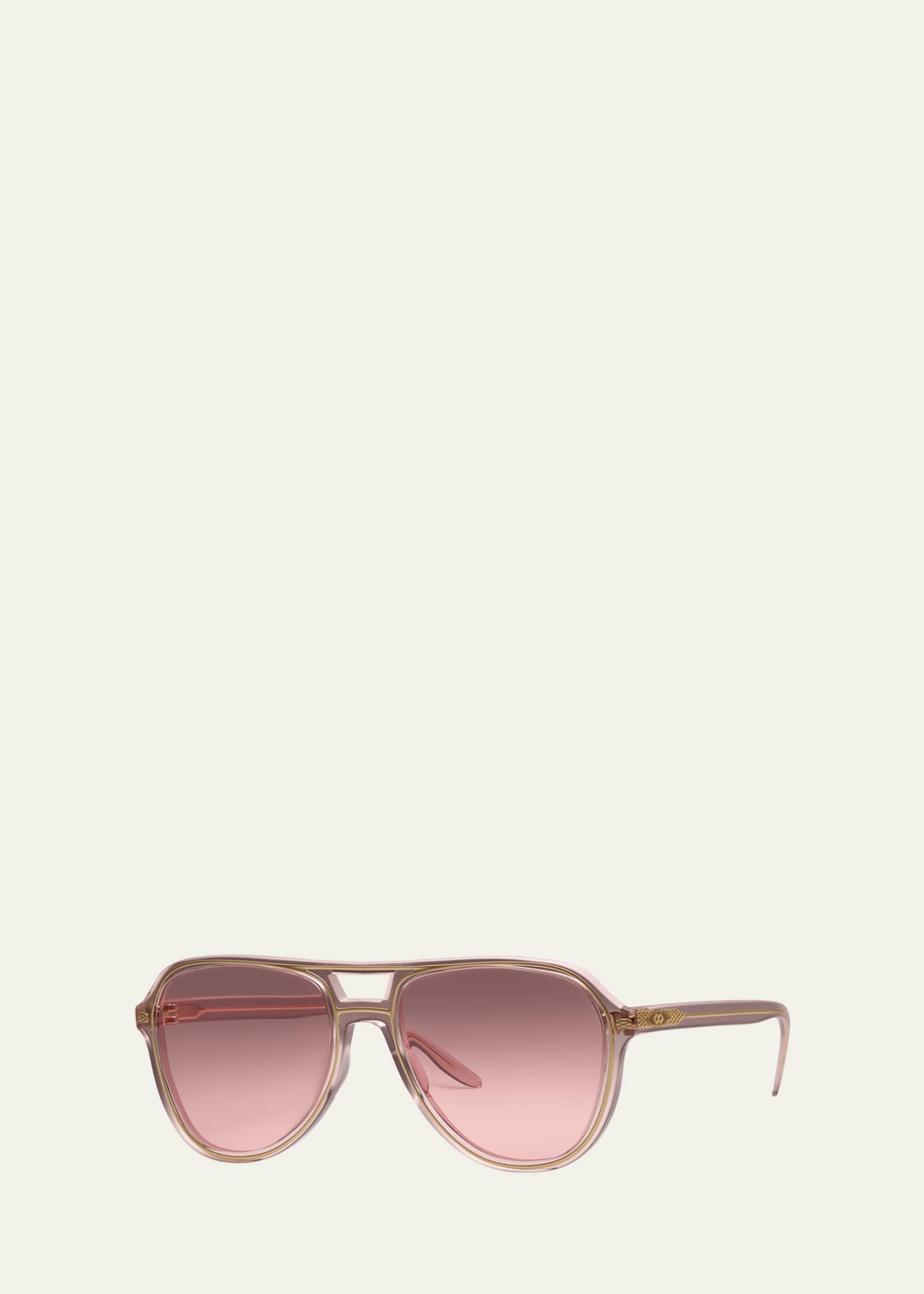 Barton Perreira Aldrin Pink Zyl & Metal Aviator Sunglasses - Bergdorf ...