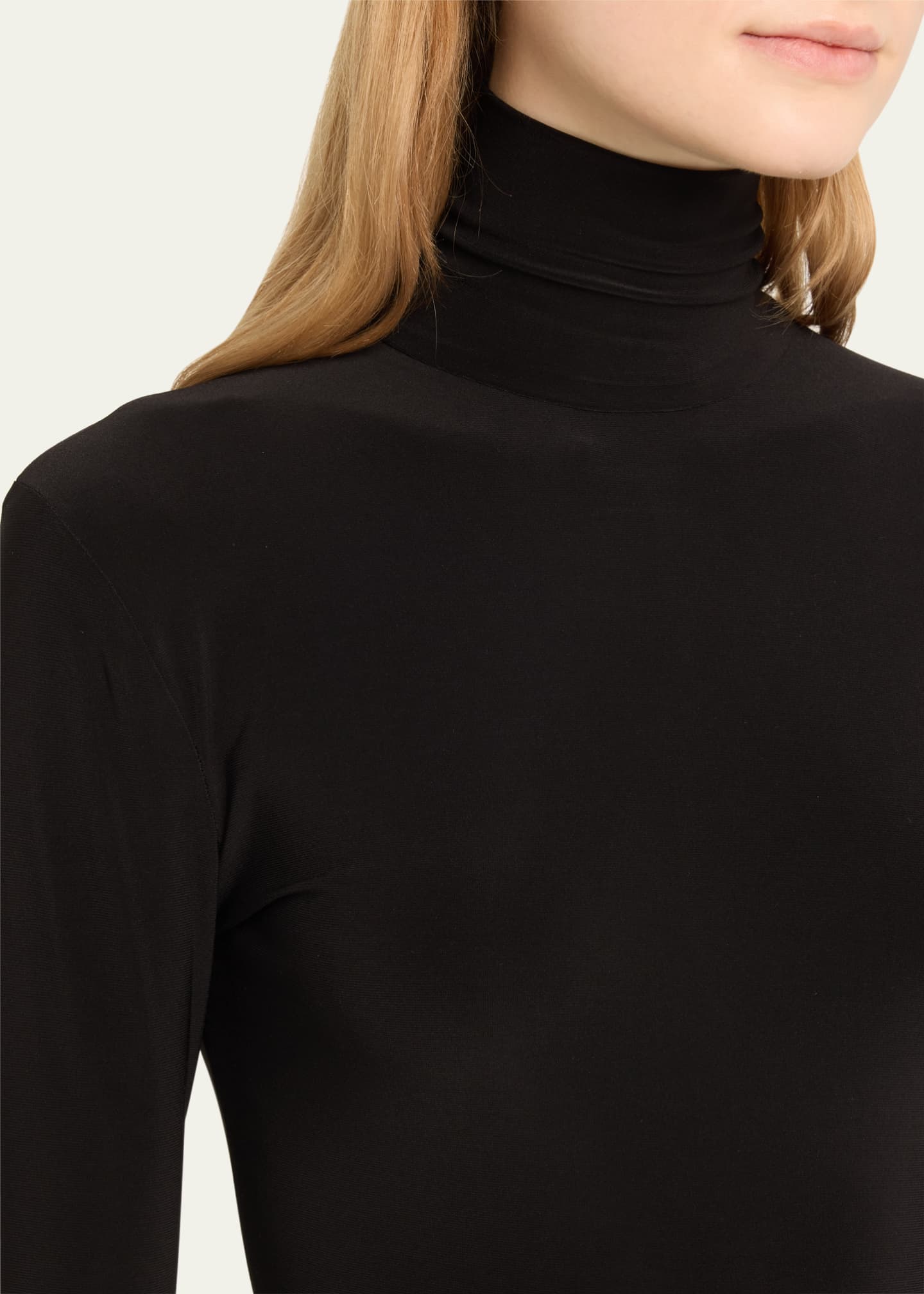 Norma Kamali Slim Fit Long-Sleeve Turtle Top - Bergdorf Goodman