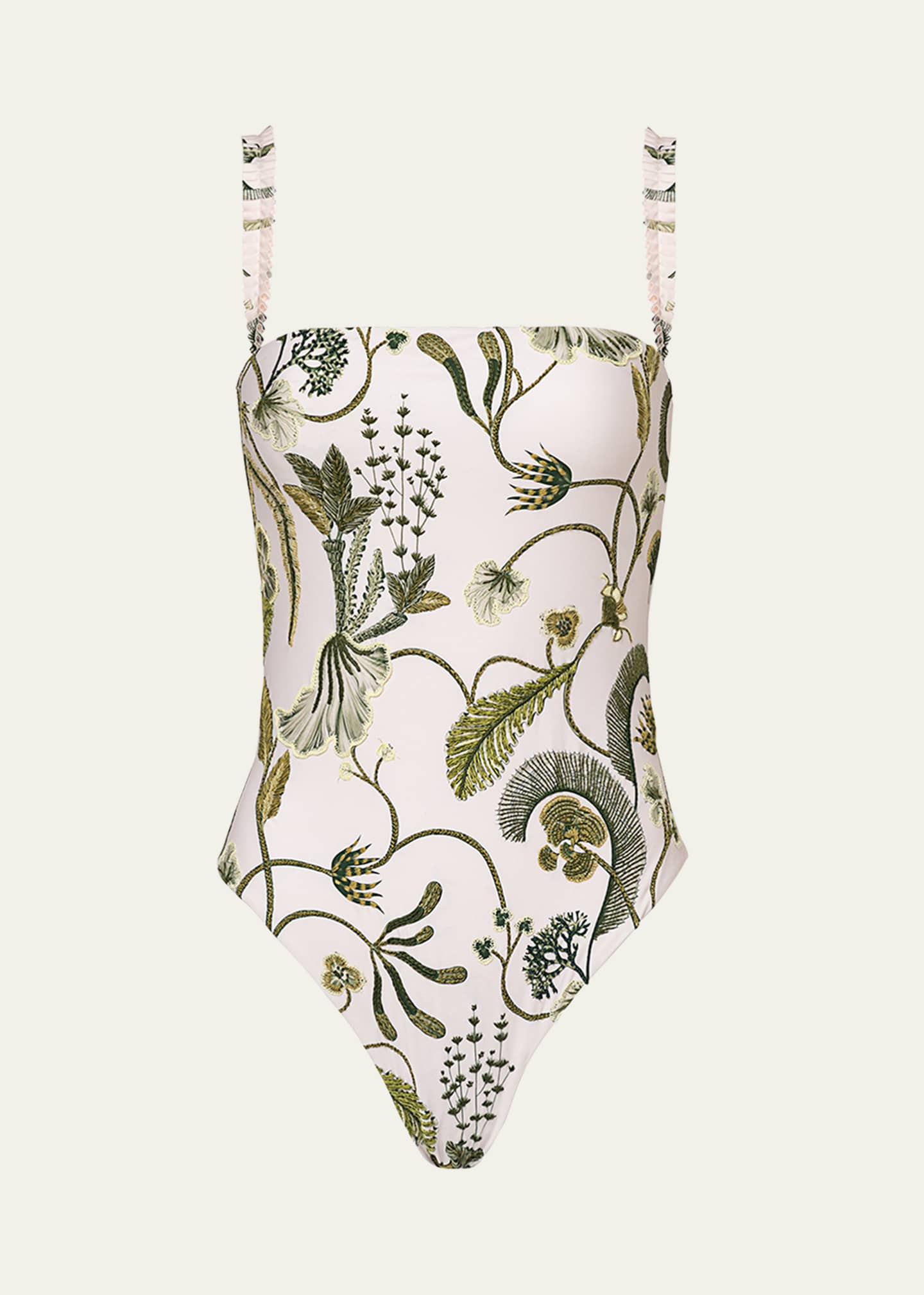 Agua by Agua Bendita Limon Habitat Ruffled One-Piece Swimsuit ...