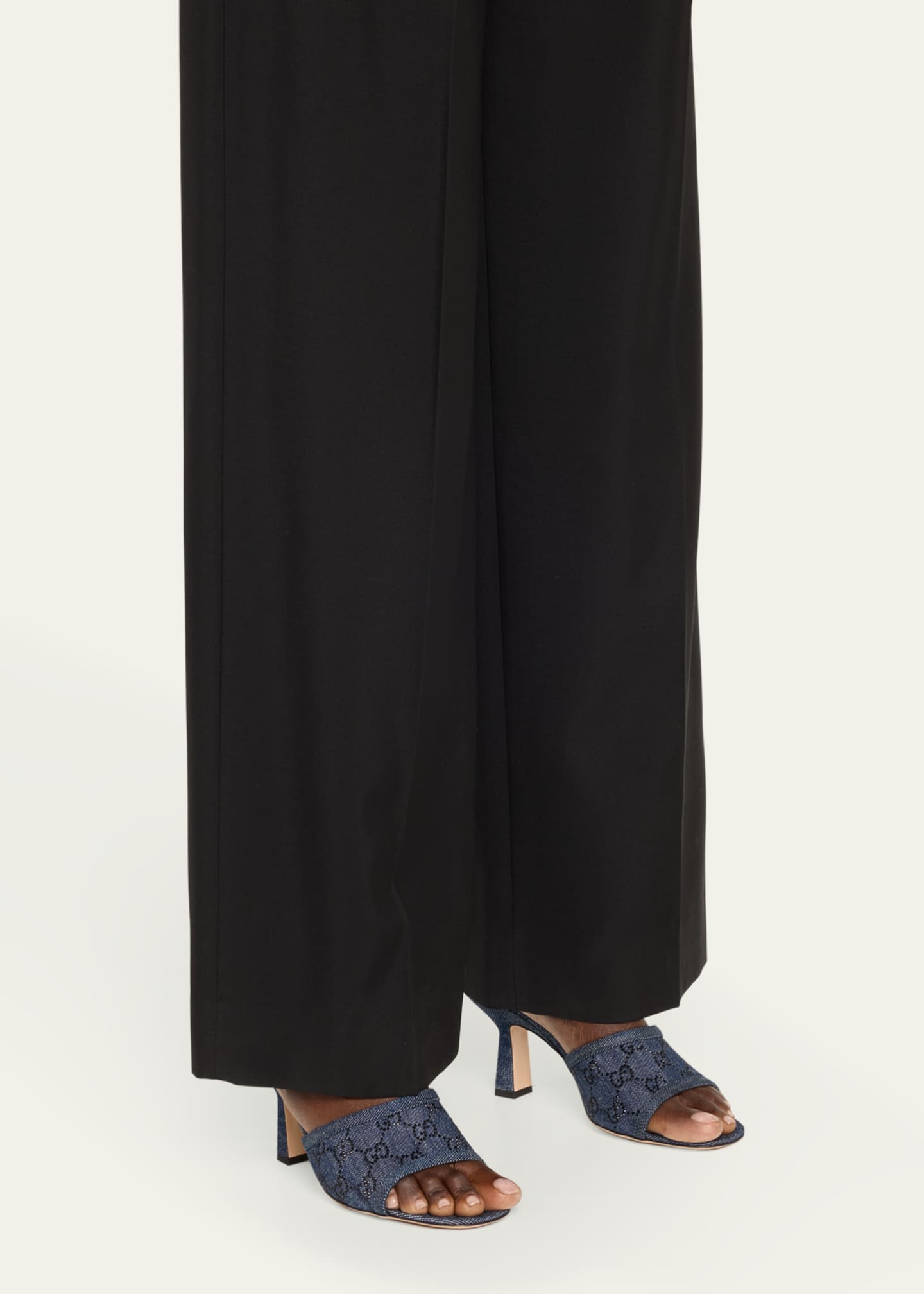 Gucci Monogram Denim Stiletto Sandals - Bergdorf Goodman