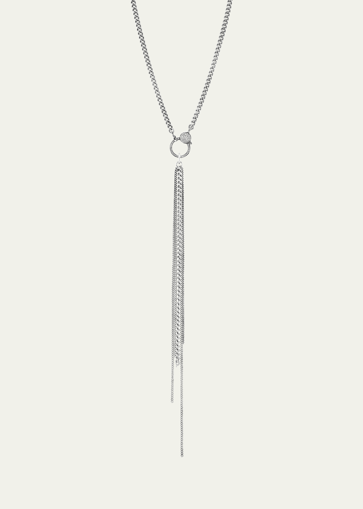 Sheryl Lowe Sterling Silver Chain Fringe Necklace - Bergdorf Goodman