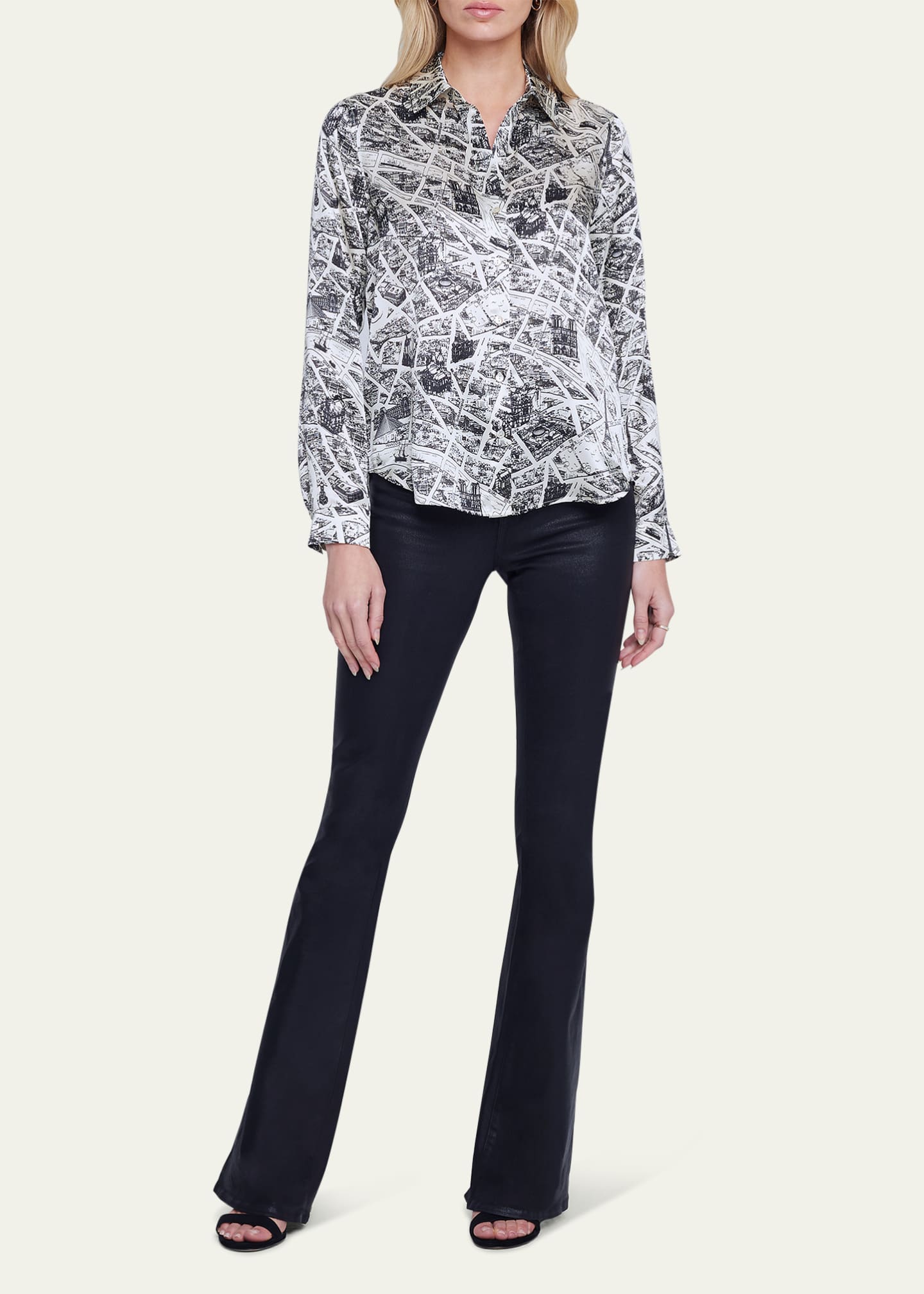 L'Agence Tyler Paris-Printed Silk Blouse - Bergdorf Goodman