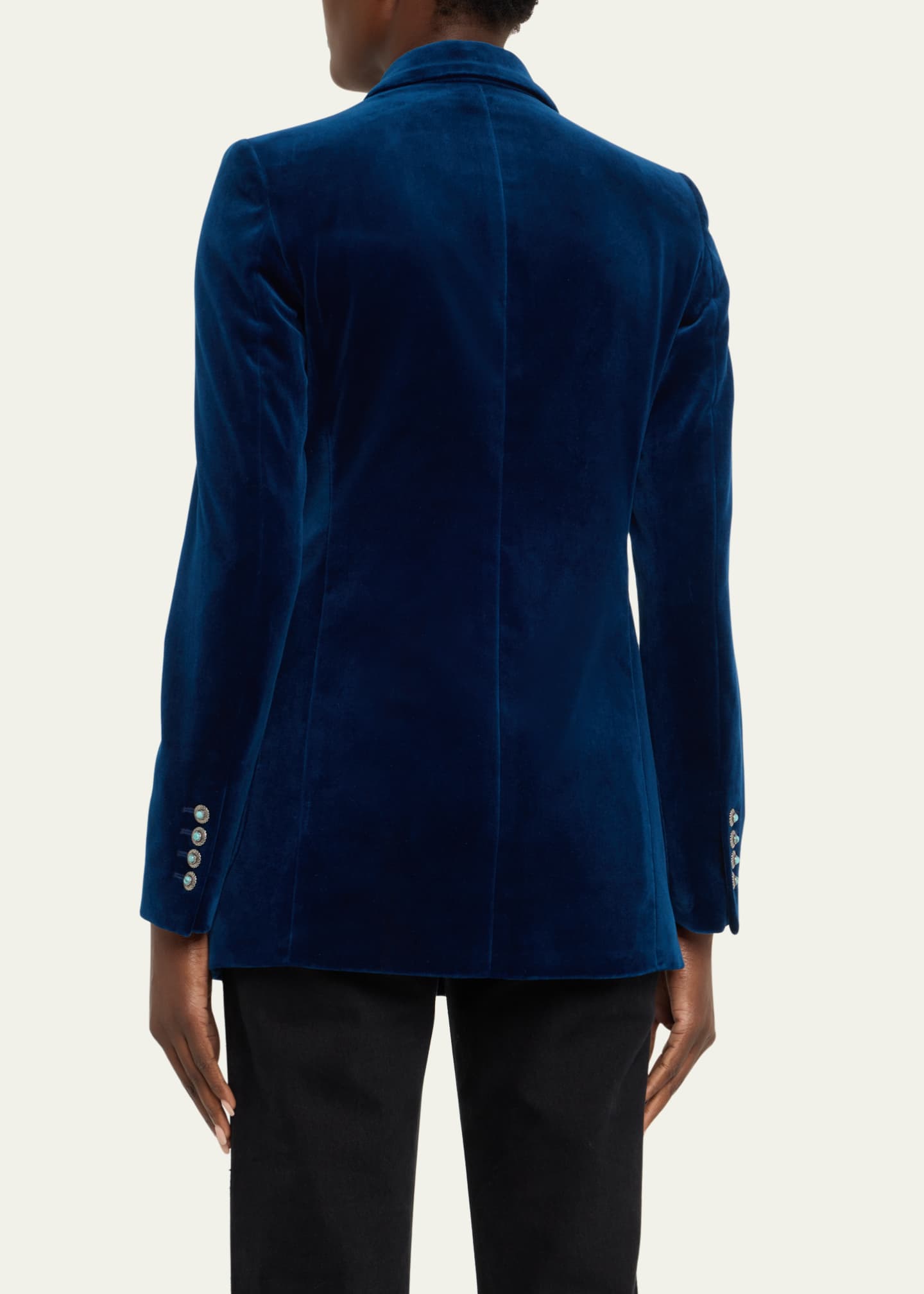 FORTELA Brandy Double-Breasted Velvet Blazer - Bergdorf Goodman