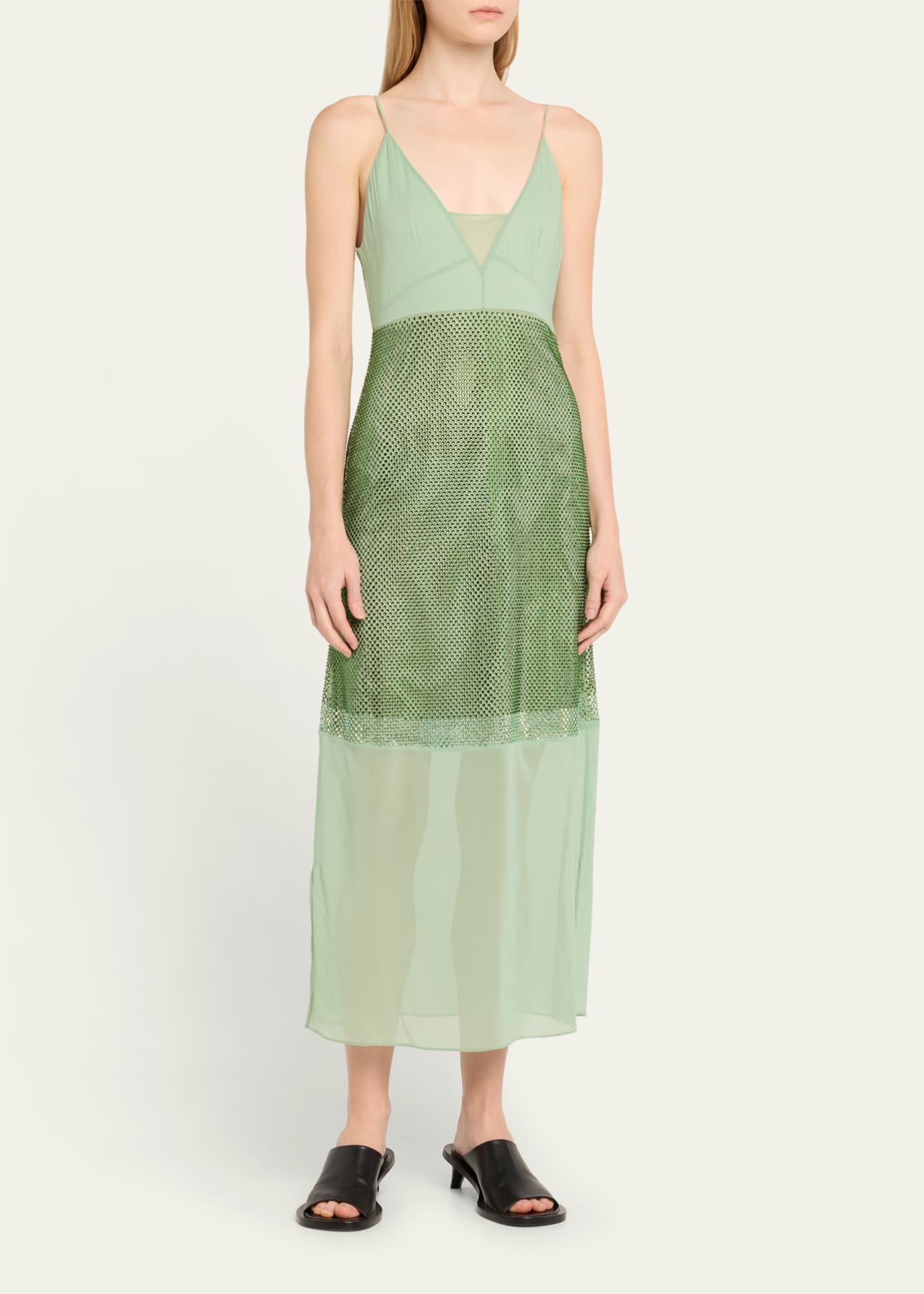Stella McCartney Crystal Panel Midi Dress - Bergdorf Goodman