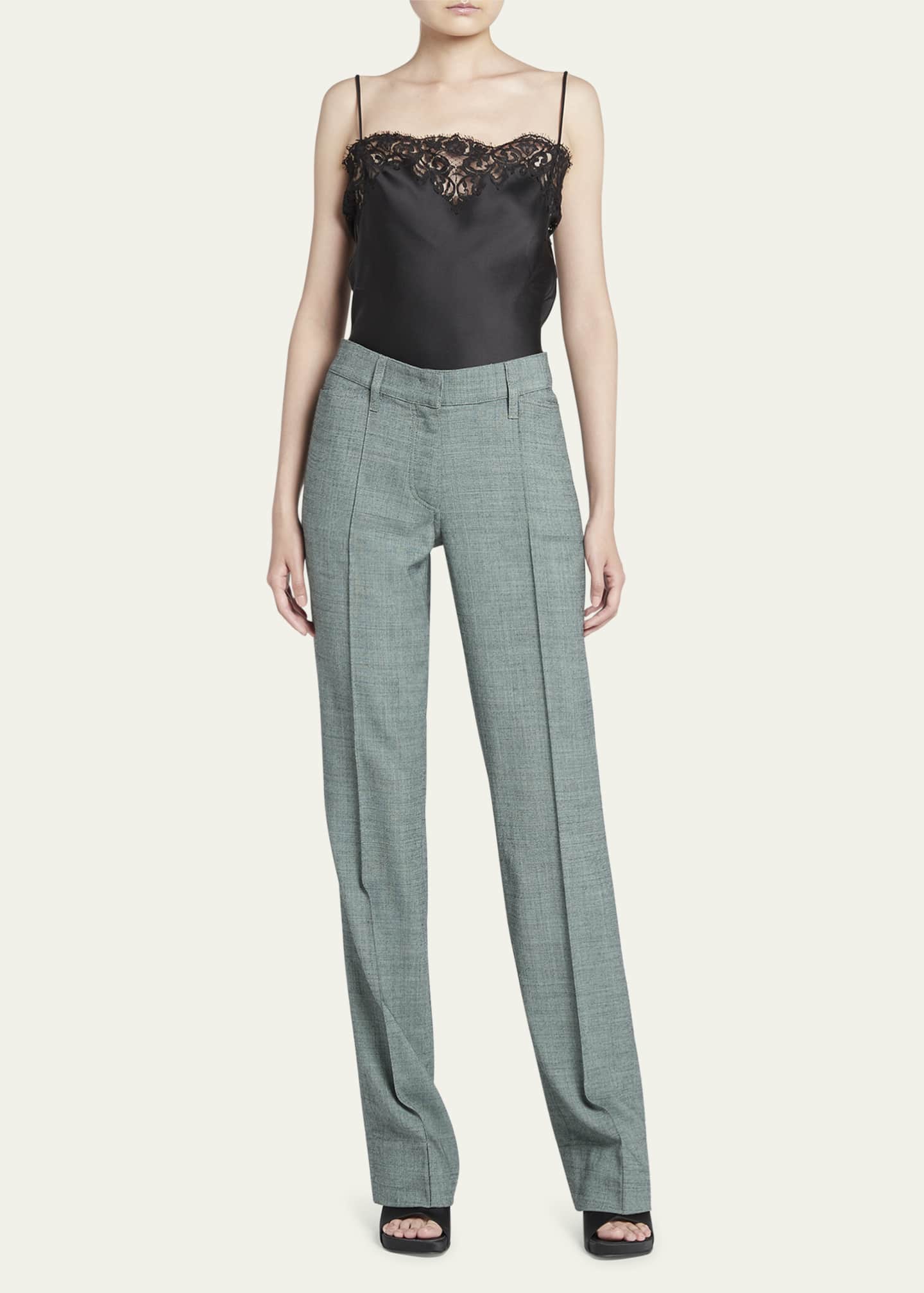 Stella McCartney Wool Straight-Leg Trousers - Bergdorf Goodman