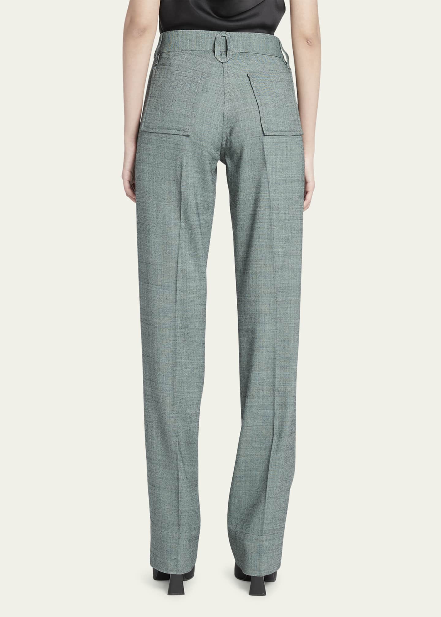 Stella McCartney Wool Straight-Leg Trousers - Bergdorf Goodman