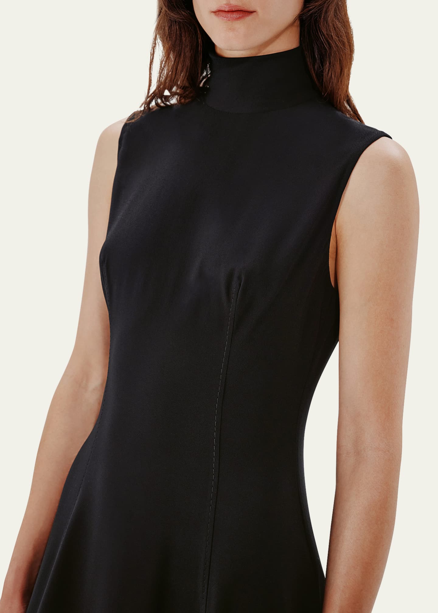 Another Tomorrow High-Neck Flared Dress - Bergdorf Goodman
