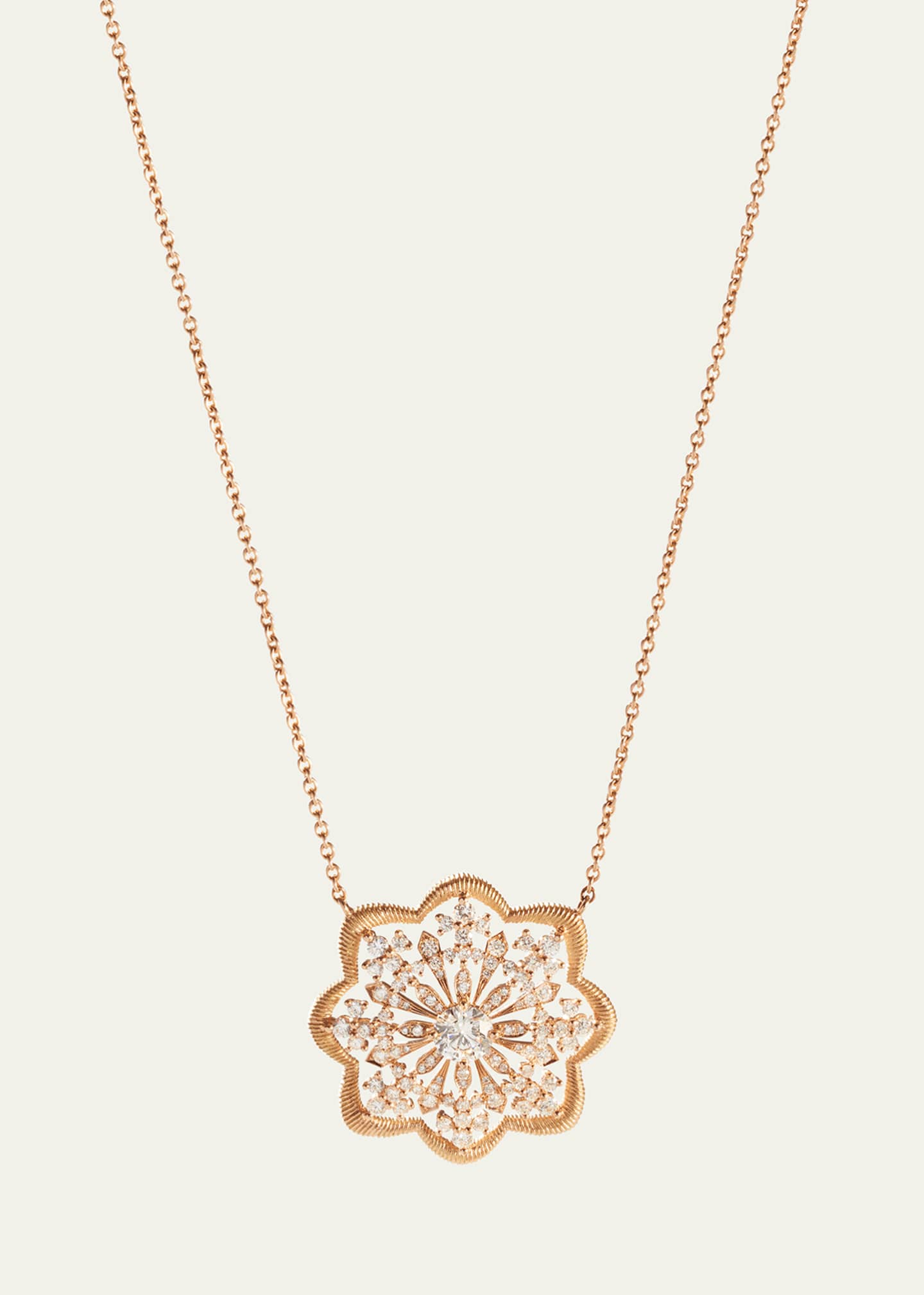 Oscar Massin Lace Flower 18K Recycled Yellow Gold and Lab Grown Diamond ...