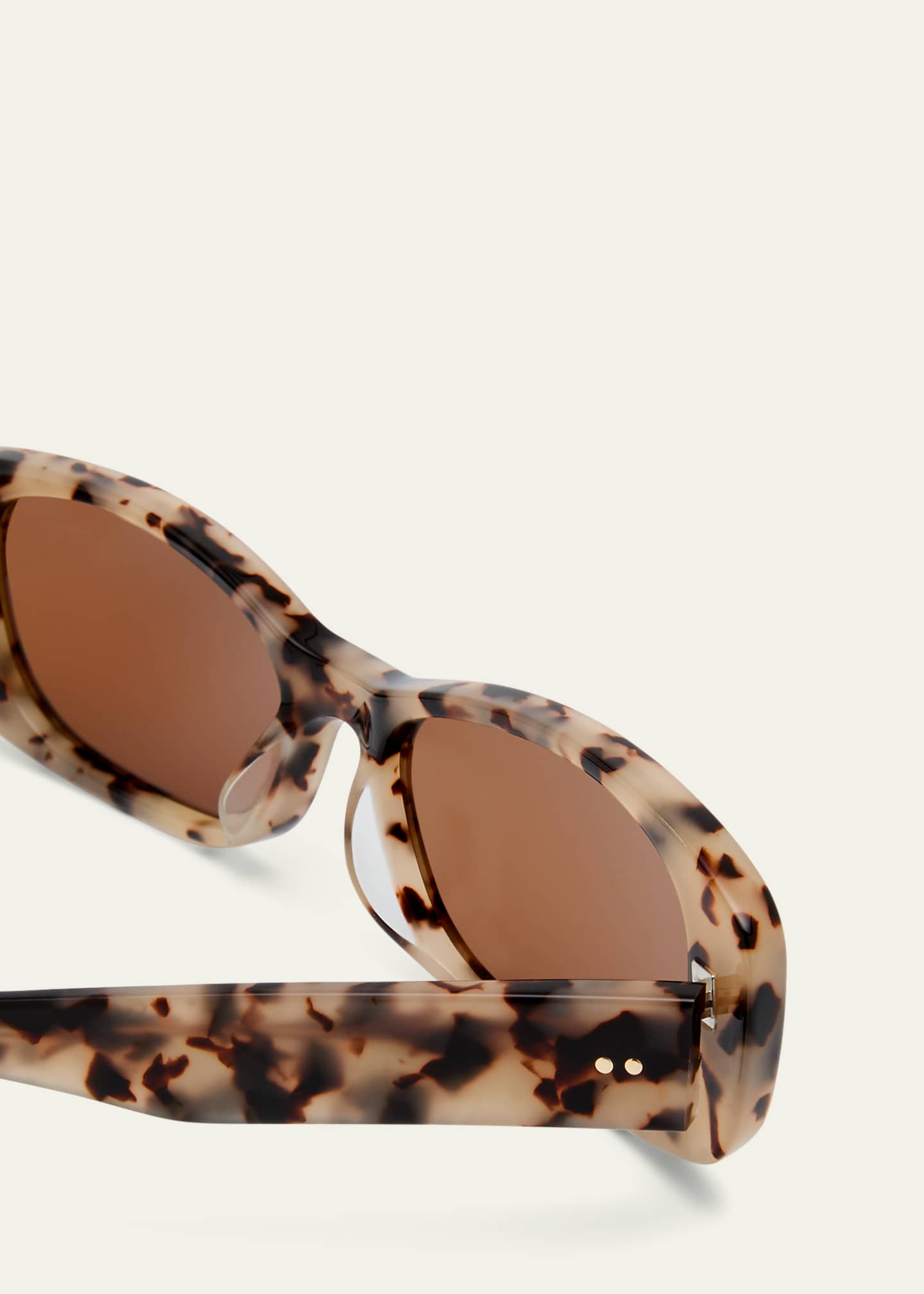 Le Specs UH DUH Light Tortoise Acetate Rectangle Sunglasses - Bergdorf ...