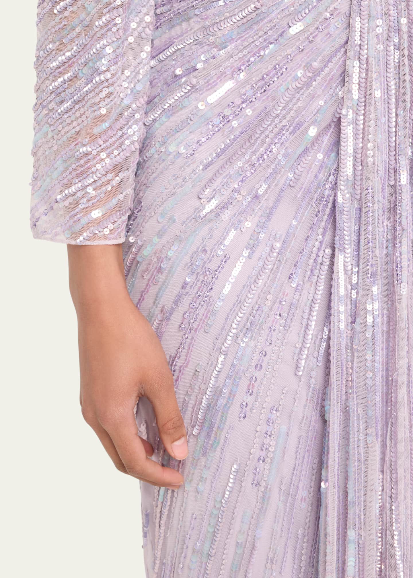 Jenny Packham Darcy Embellished Gown with Gathered Front - Bergdorf Goodman